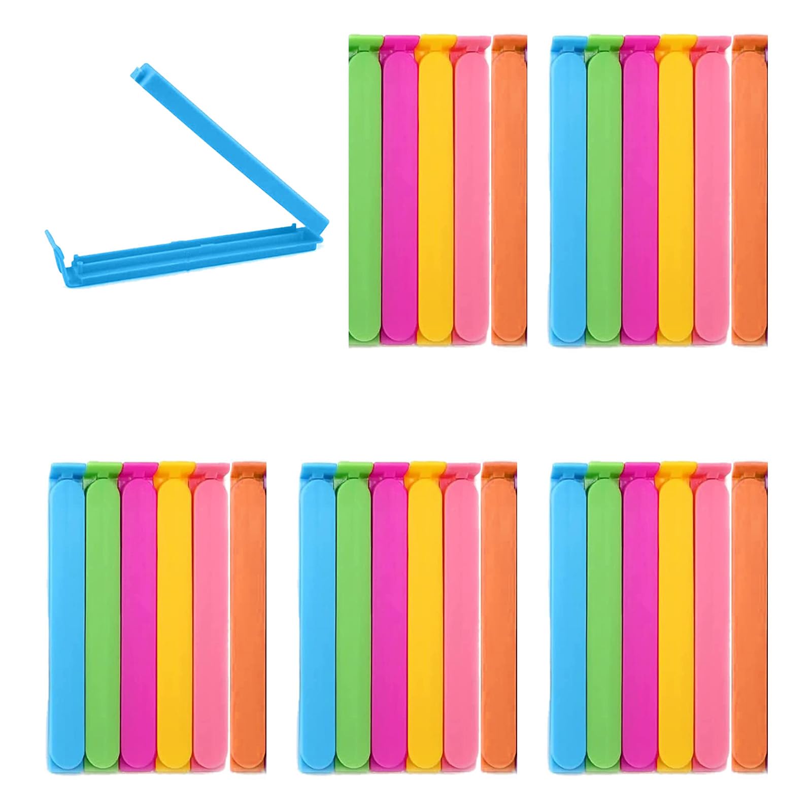 30 Pcs Bags Sealing Clips Plastic Sealing Bag Clips in 6 Colours ...