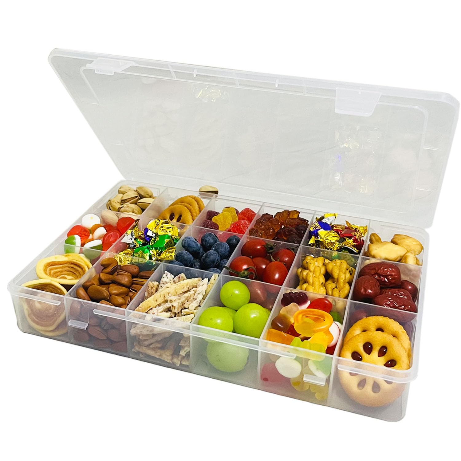 Snack Box with Compartments -18 Grids Multi Snackle Box Trays for ...