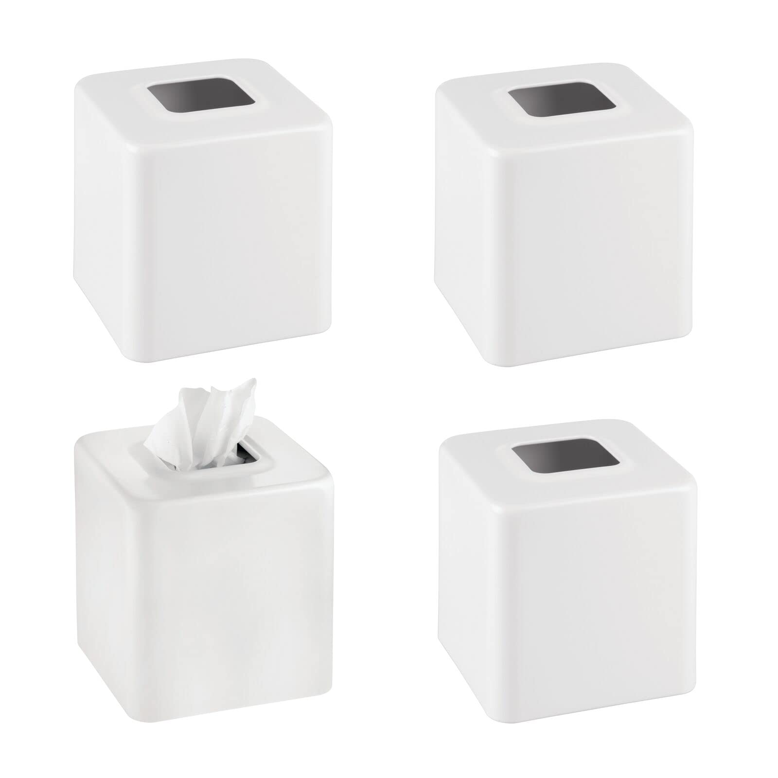 mDesign Tissue Box — Decorative Tissue Box Holder for Bedrooms ...