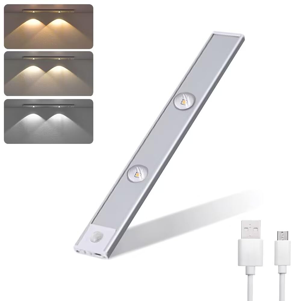 Wisada LED Rechargeable Under Cabinet Light, Wireless Motion Sensor ...