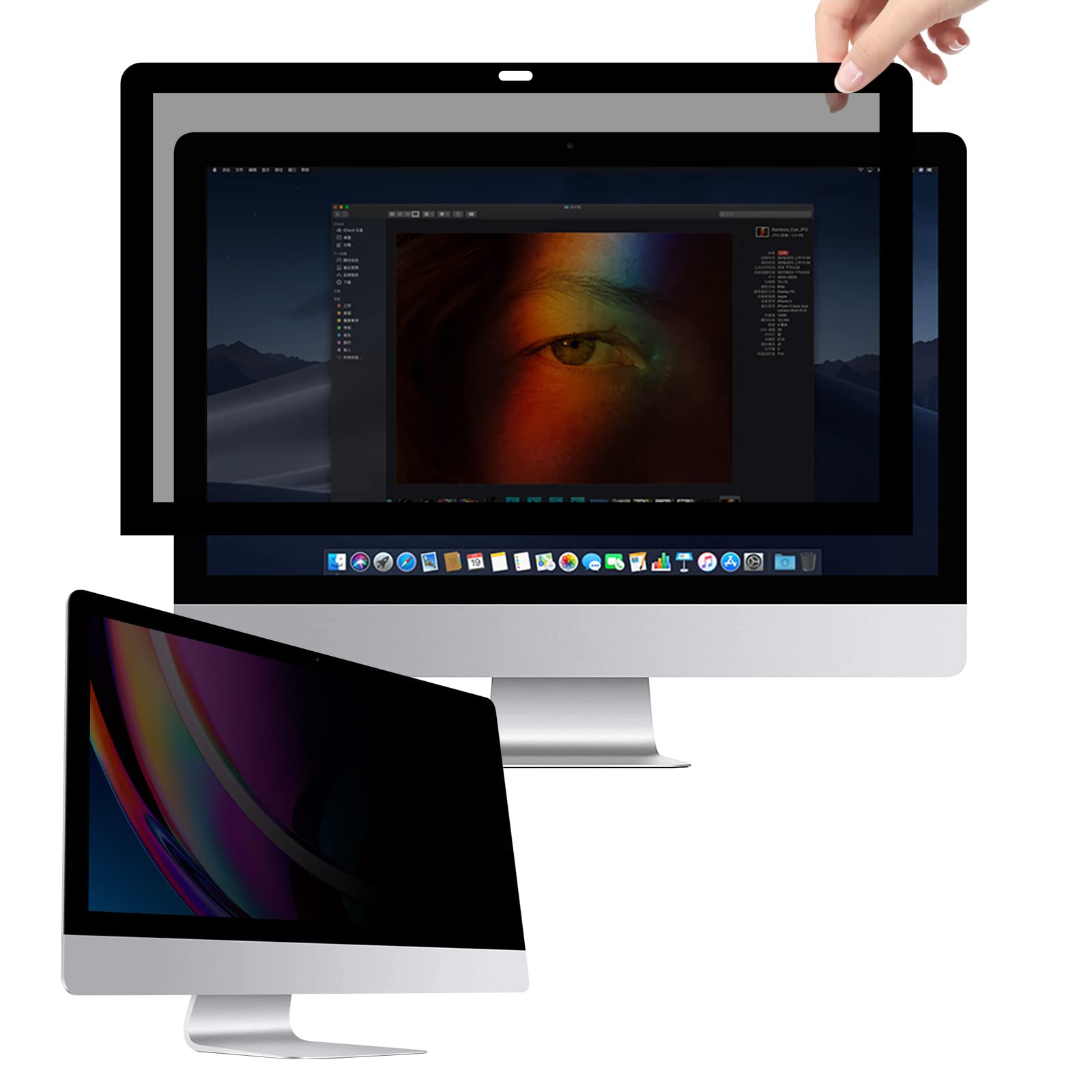 BERSEM Fully Removable Privacy Screen Protector Compatible with iMac 21 ...