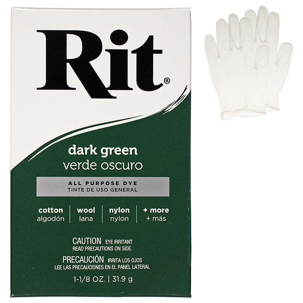 All Purpose Concentrated Rit Dye Powder Single Pack with Plastic Gloves ...