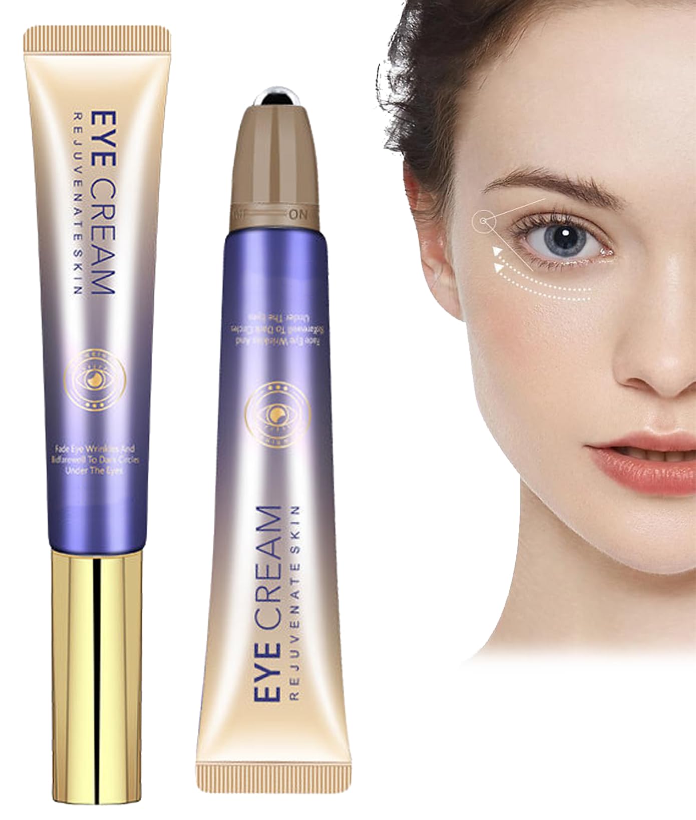 2PCS Eye Cream, Eye Cream for Dark Circles and Puffy Eyes, Hydrating ...