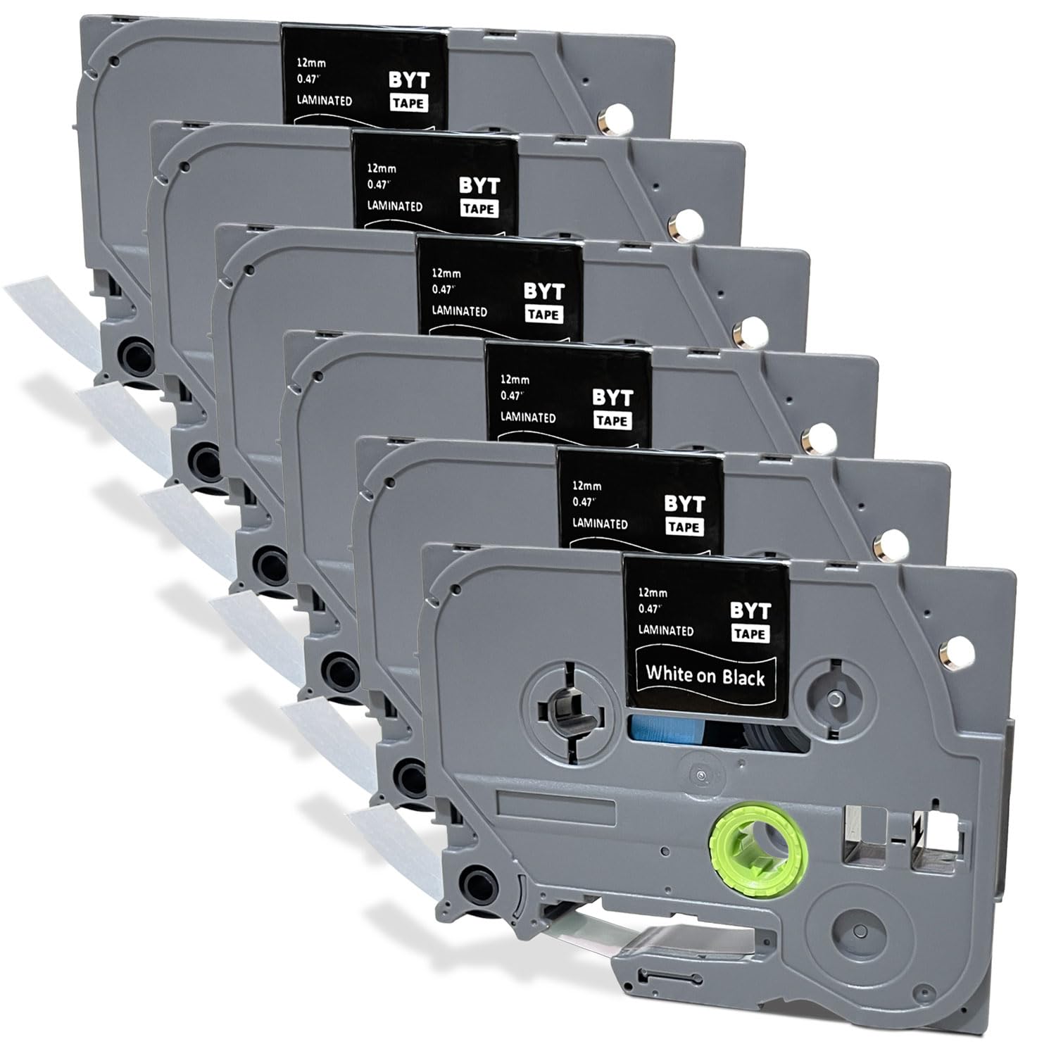 DINGYI 6 pack Printer label tape 12mm 047 Replacement for Brother Tze ...