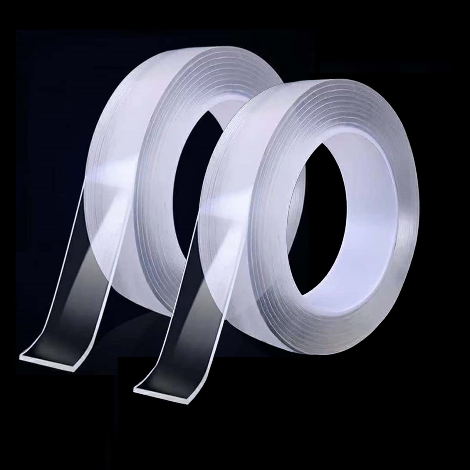 10M /33Ft Double Sided Tape Heavy Duty, 2 Rolls Clear Nano Multipurpose ...