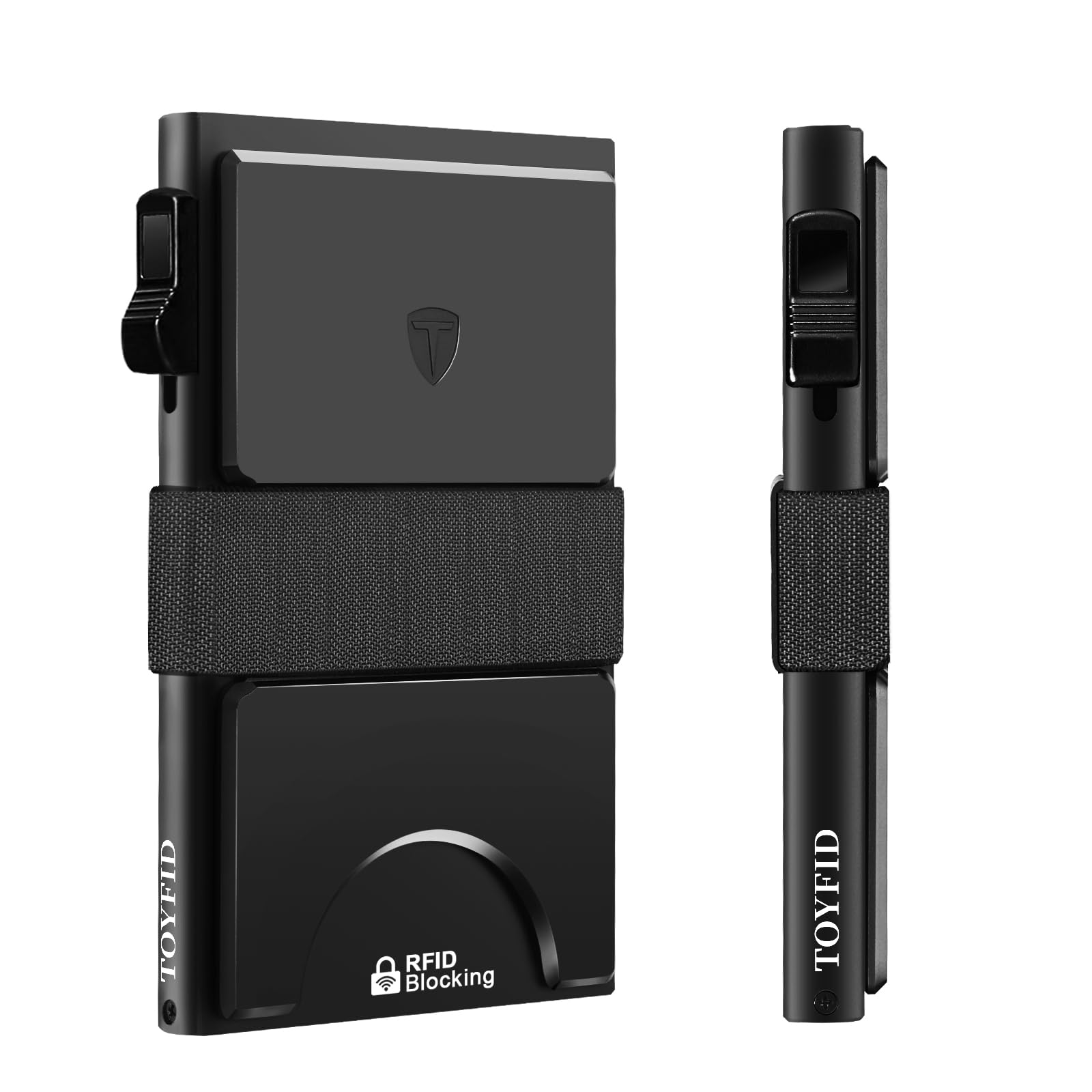 TOYFID Slim Wallet for Men-Metal Card Holder Wallet,Minimalist Pop Up ...