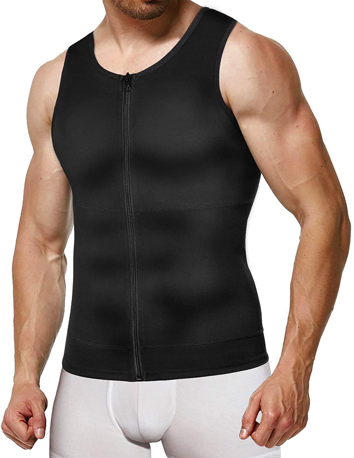 Gotoly Men Compression Shirts Slimming Undershirts Shapewear Waist ...