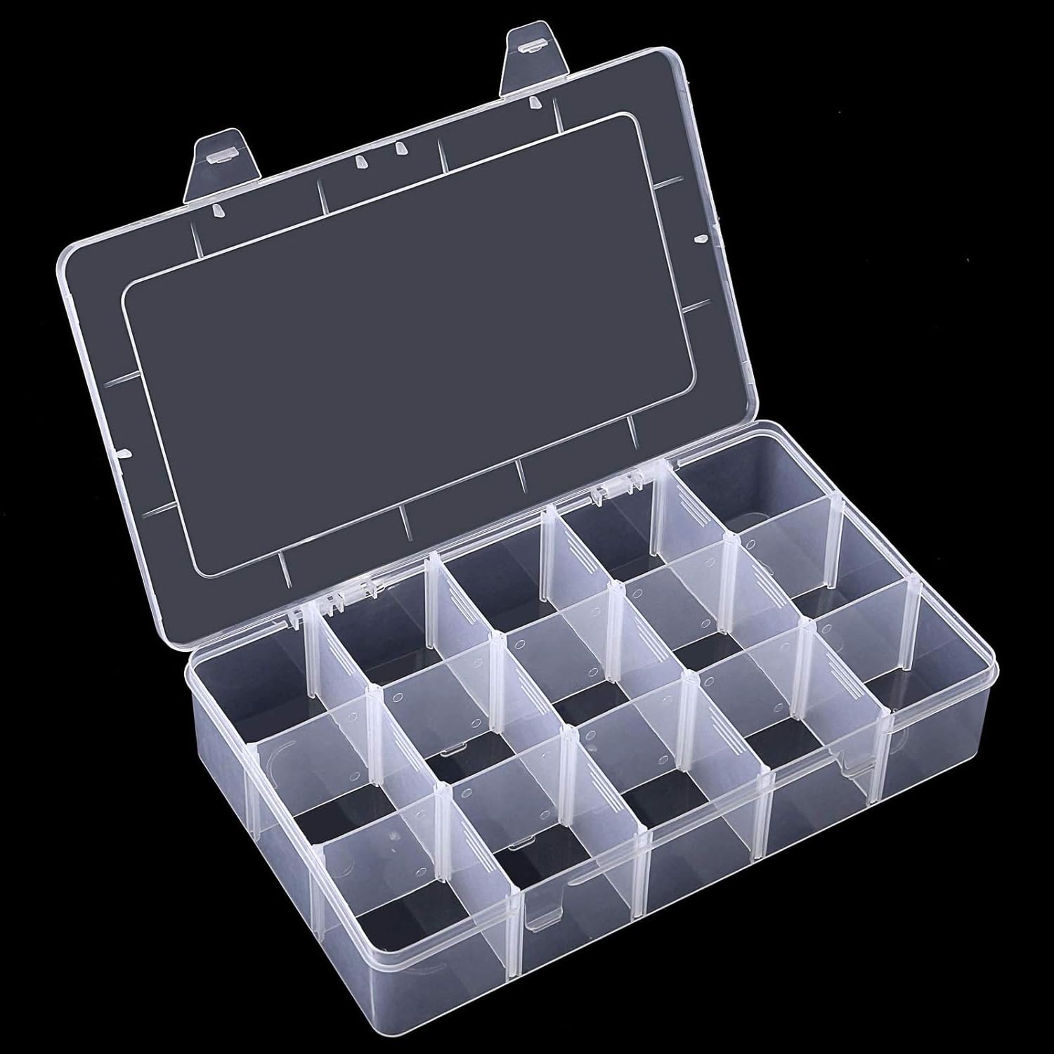 YBhuoo Craft Box, Craft Boxes with 15 Compartments, Bead Organiser ...