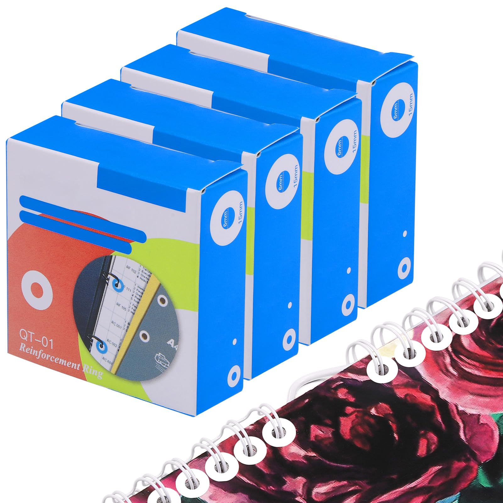 JIANTA Paper Hole Reinforcement Ring Labels Stickers, 1000 Pack Extra ...