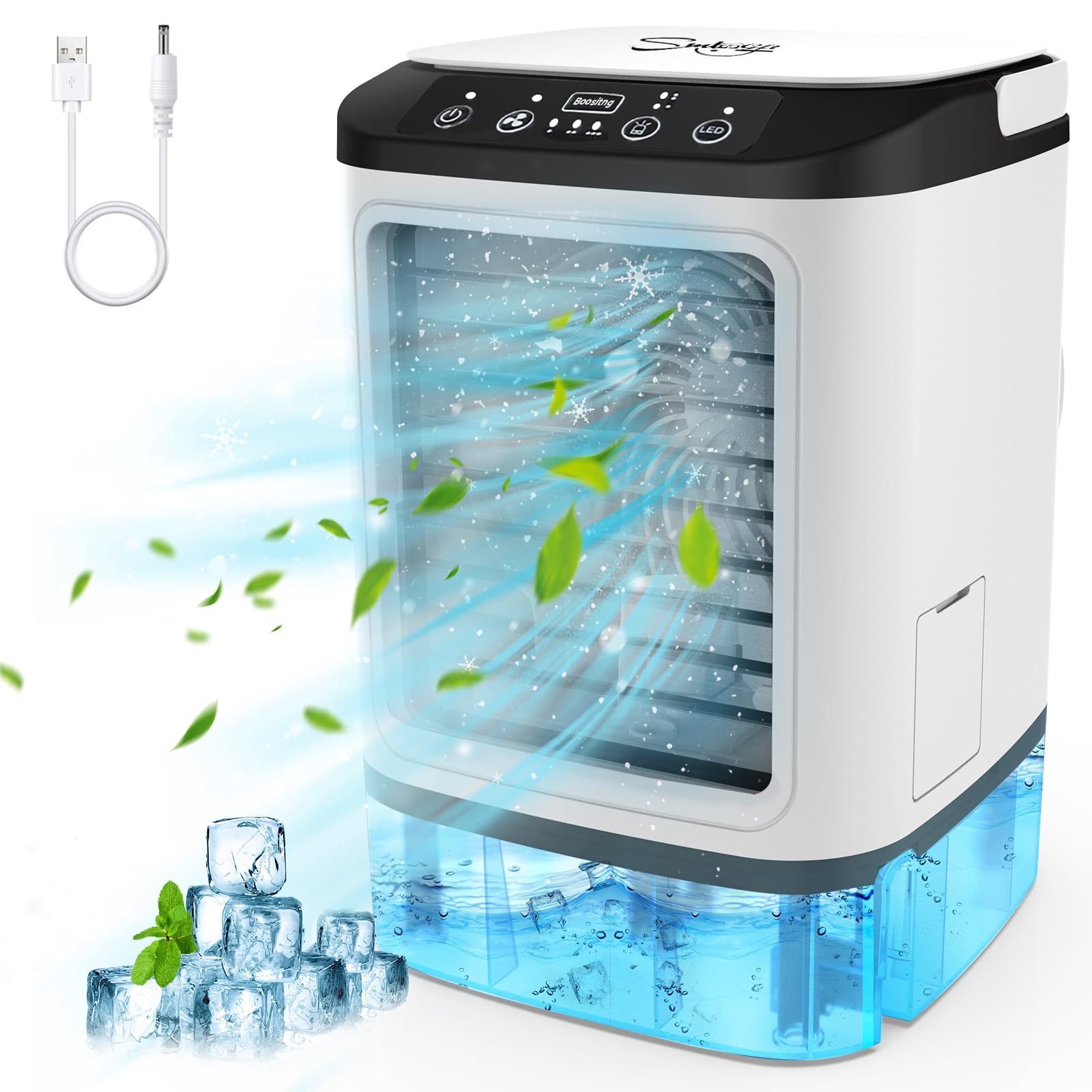 Portable Air Conditioner, Mini Air Conditioning Unit with 900ml Water ...