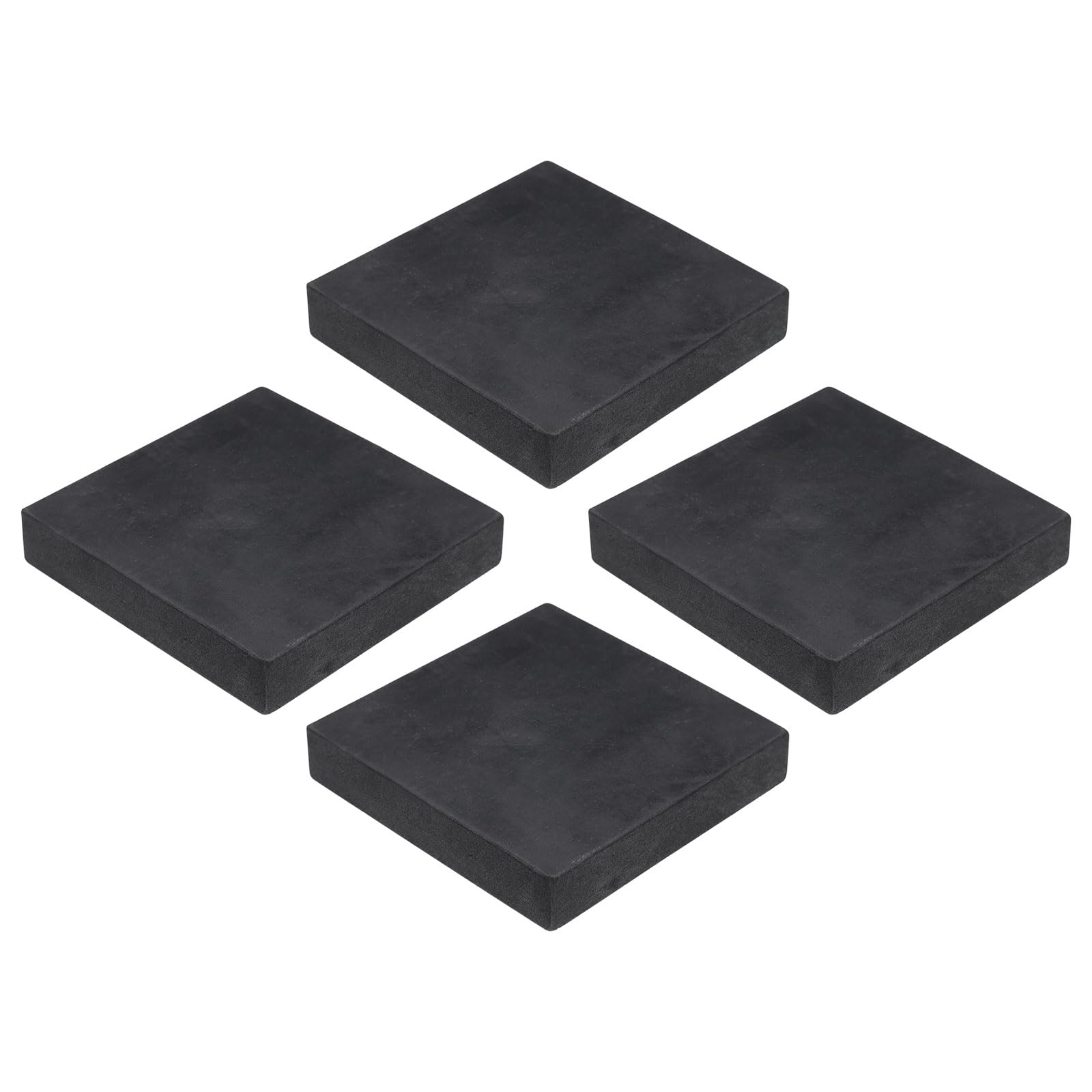 sourcing map 4pcs Rubber Anti-Vibration Pads Hard Pad, 100mm Square ...
