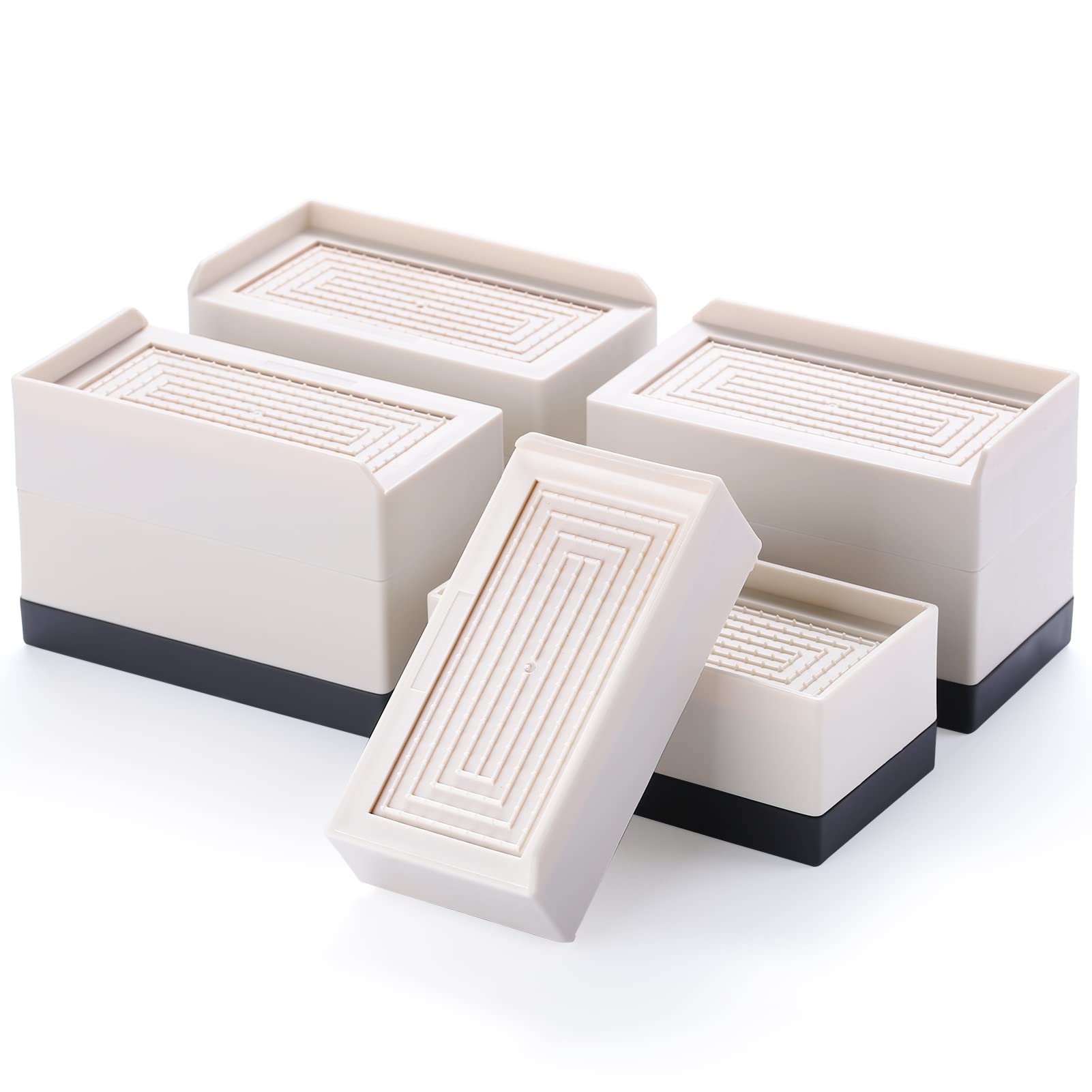 Adjustable Bed Risers 3 Inch, Heavy Duty Furniture Risers with Space ...
