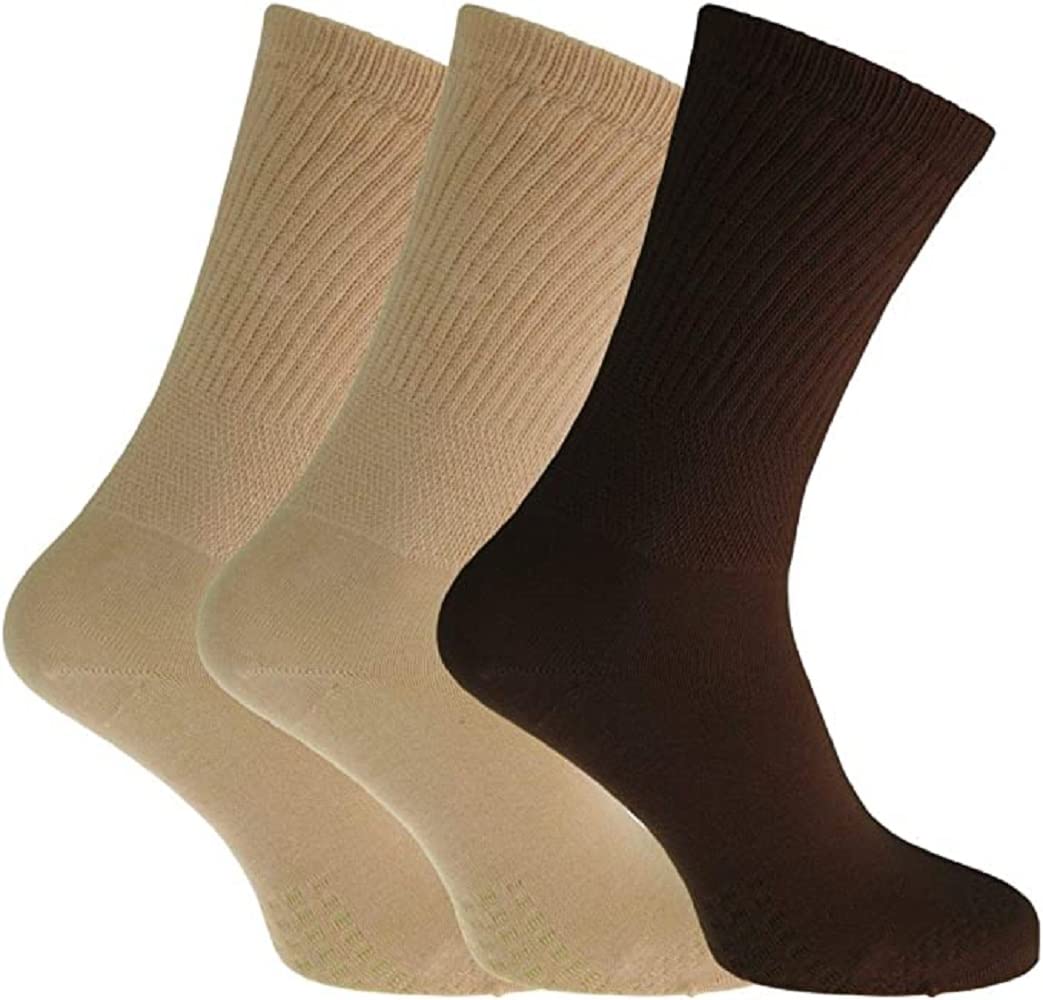 SAHNIS Ladies Diabetic Socks Extra Wide for Swollen feet and legs ...