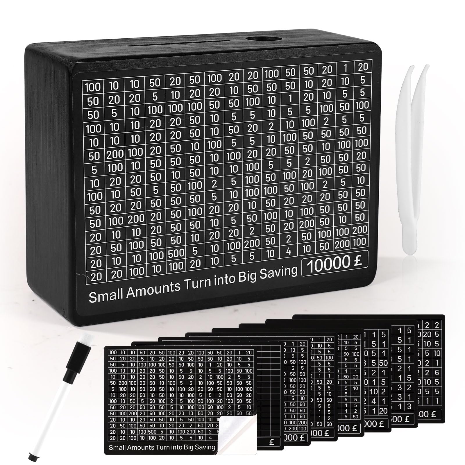 Wooden Savings Box, Wood Piggy Banks Money 500/800/1000/3000/5000/10 ...