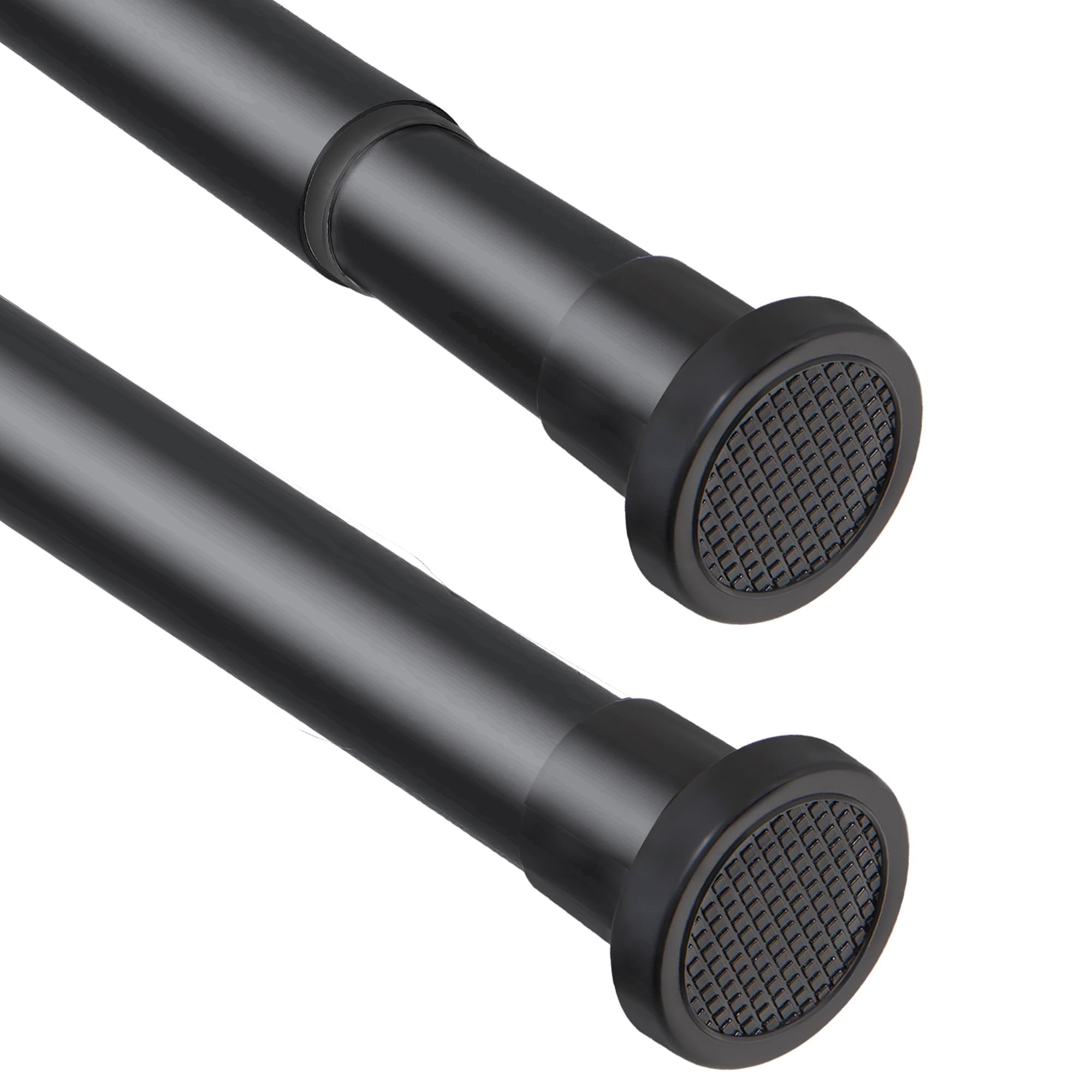 Extendable Shower Curtain Rod 78-223cm,Diameter 25mm Black Telescopic ...