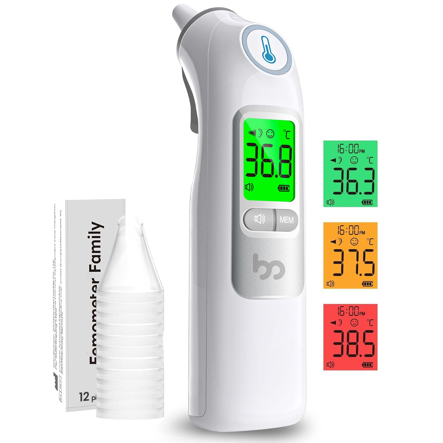 Ear Thermometer, Professional Accuracy Ear Thermometer for Adults and ...