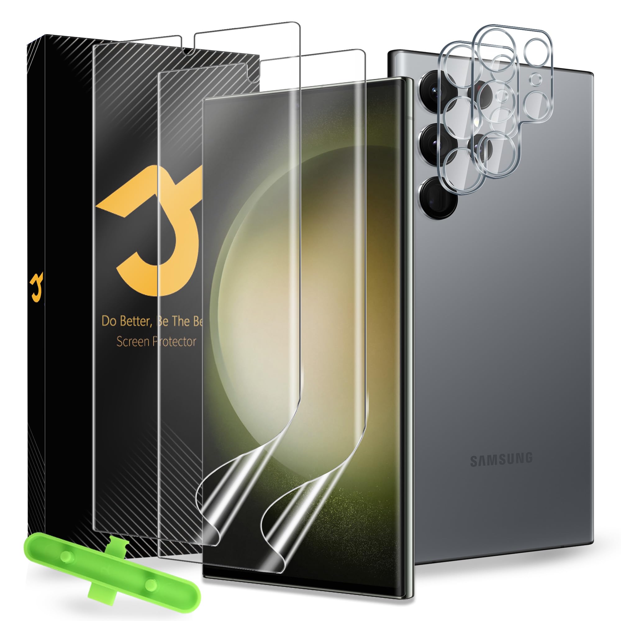 Mkeke 2+2+1 For Samsung Galaxy S23 Ultra TPU Screen Protector 2 Pack ...