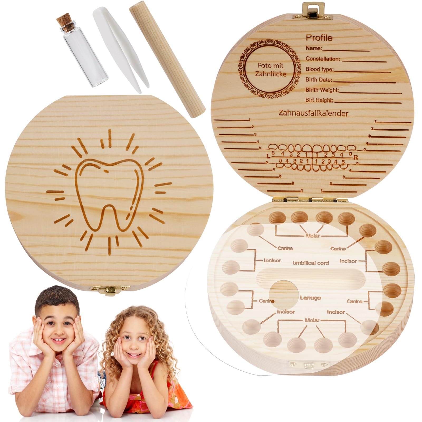 Aolso Tooth Fairy Box, Tooth Keepsake Box, Teeth Fairy Keepsake Storage ...