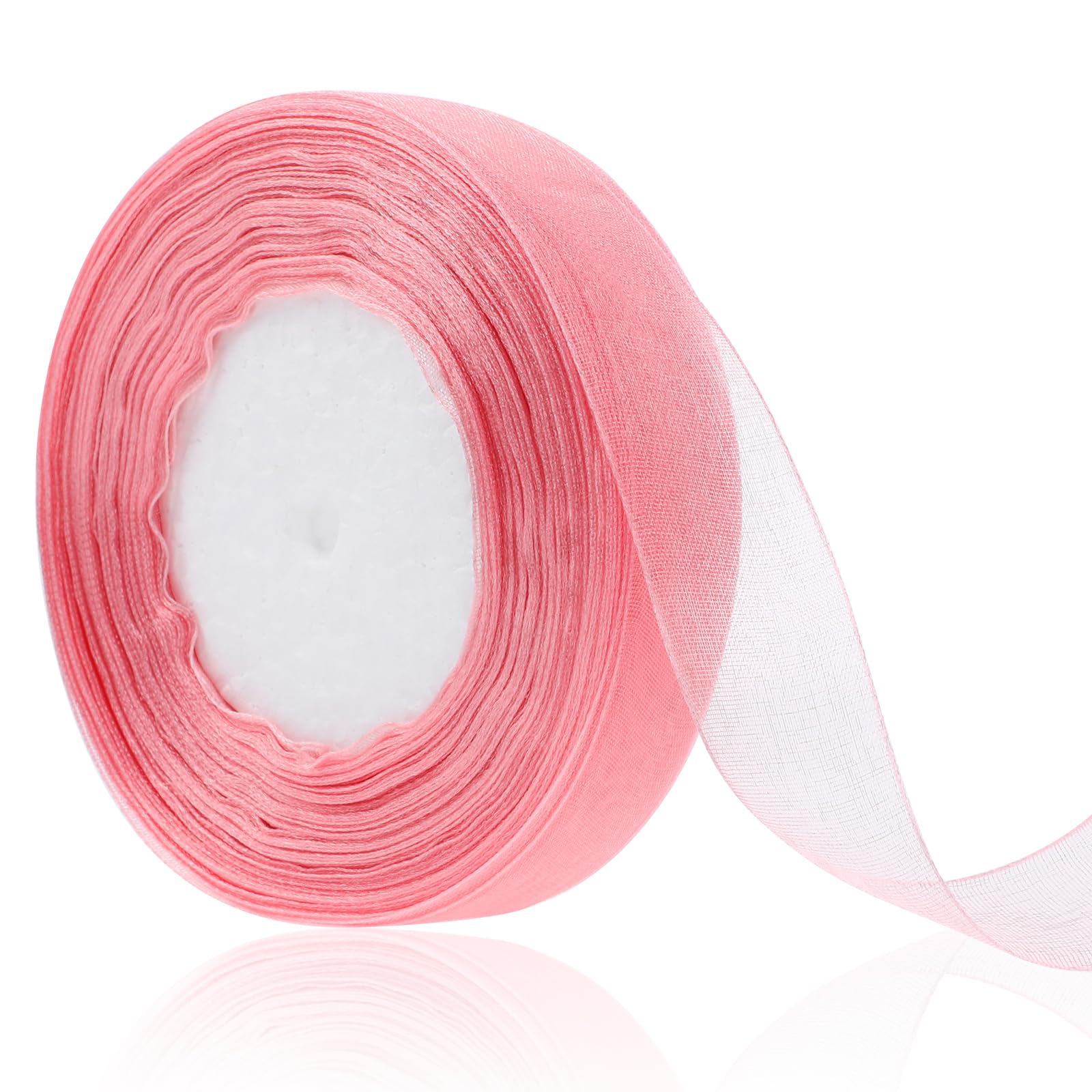 COMNICO Gift Ribbon 50 Yds x 0.78" Handmade Fringe Chiffon Silk Ribbon ...