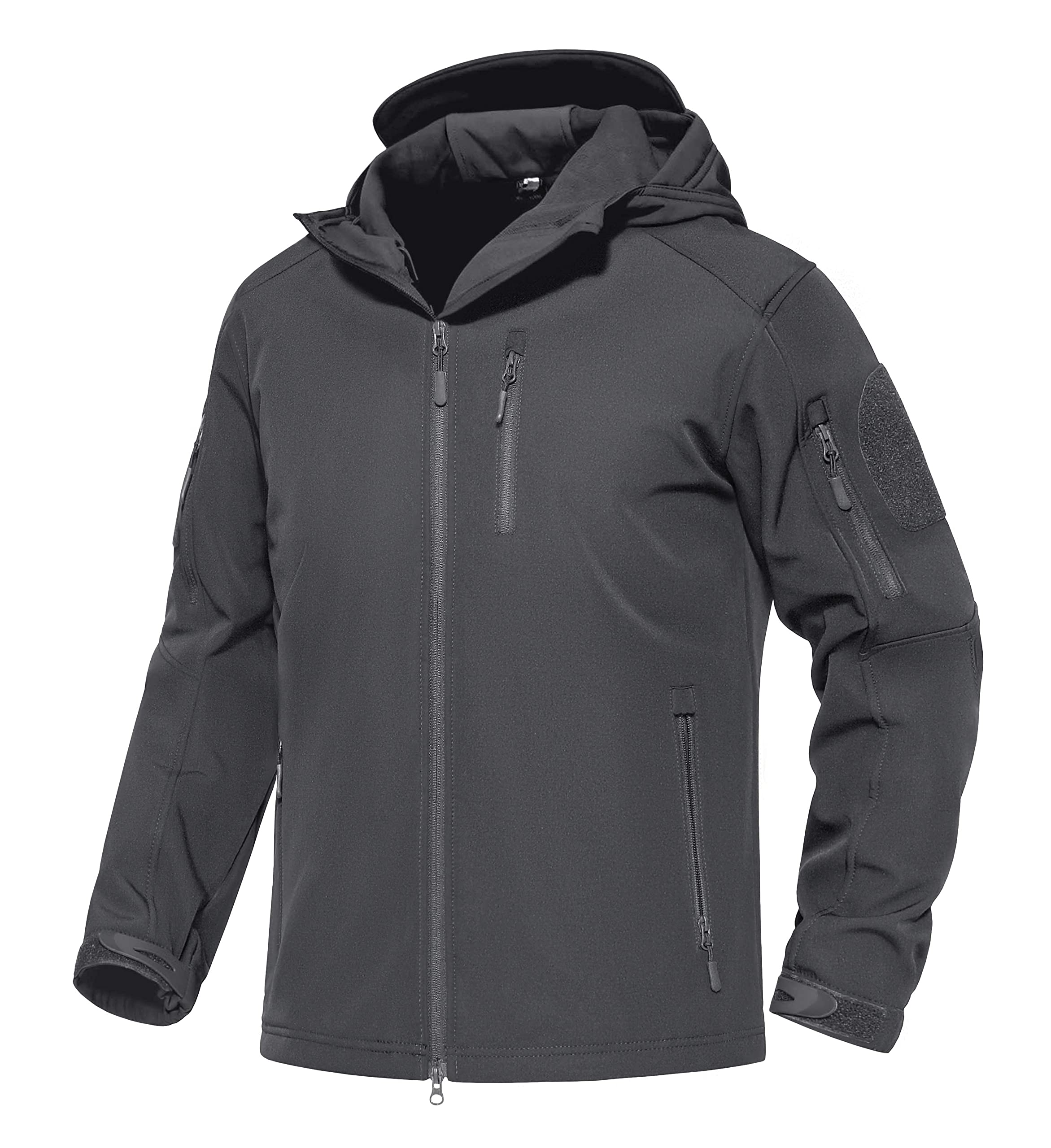 KEFITEVD Waterproof Softshell Jacket for Men Tactical Fleece Jackets ...