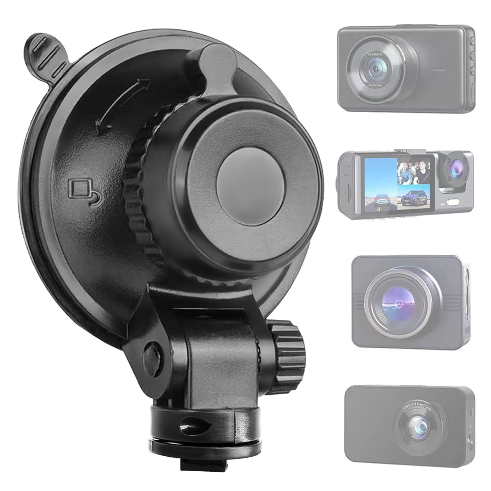 Sportway S503 Suction Cup Dash Cam Mount Holder (5th Gen) with 3pcs 360 ...