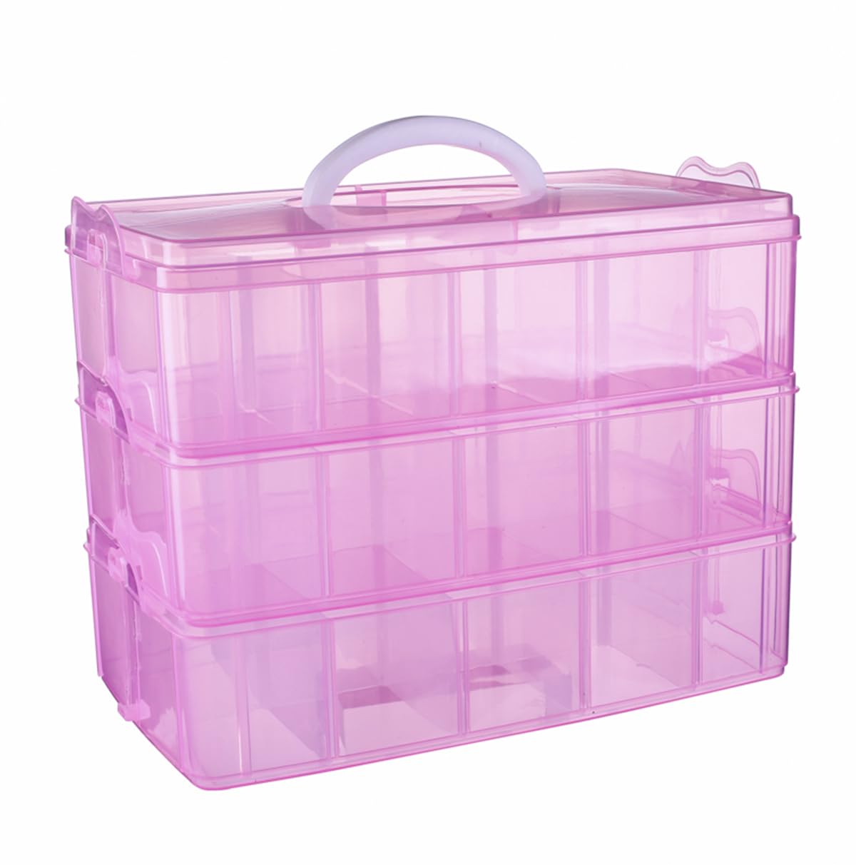 BSTMOME Stackable Plastic Storage Box with Lid Small Craft Organizer ...