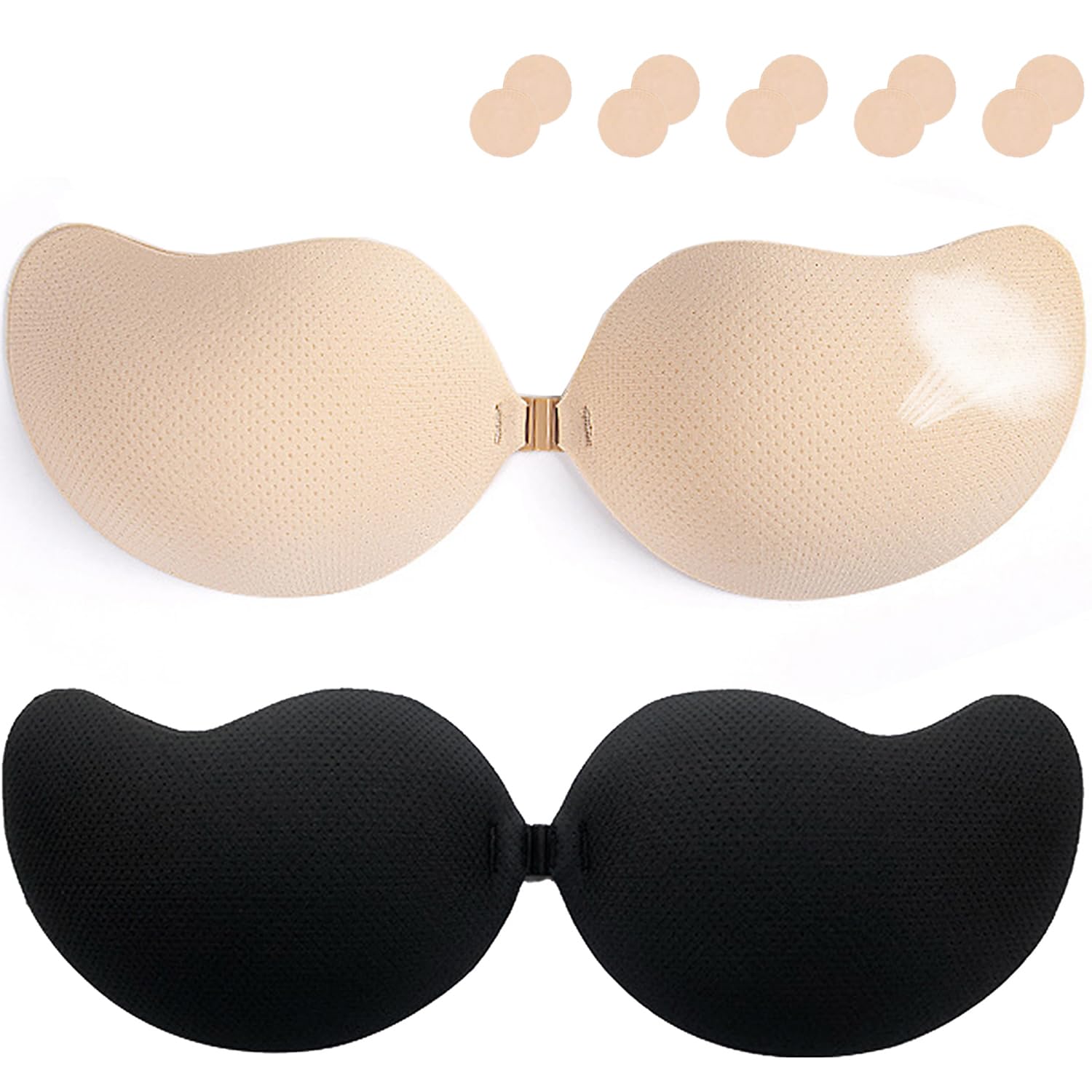 Stick on Bra Push up Bras for Women, Sticky Bra with Breathable Holes ...