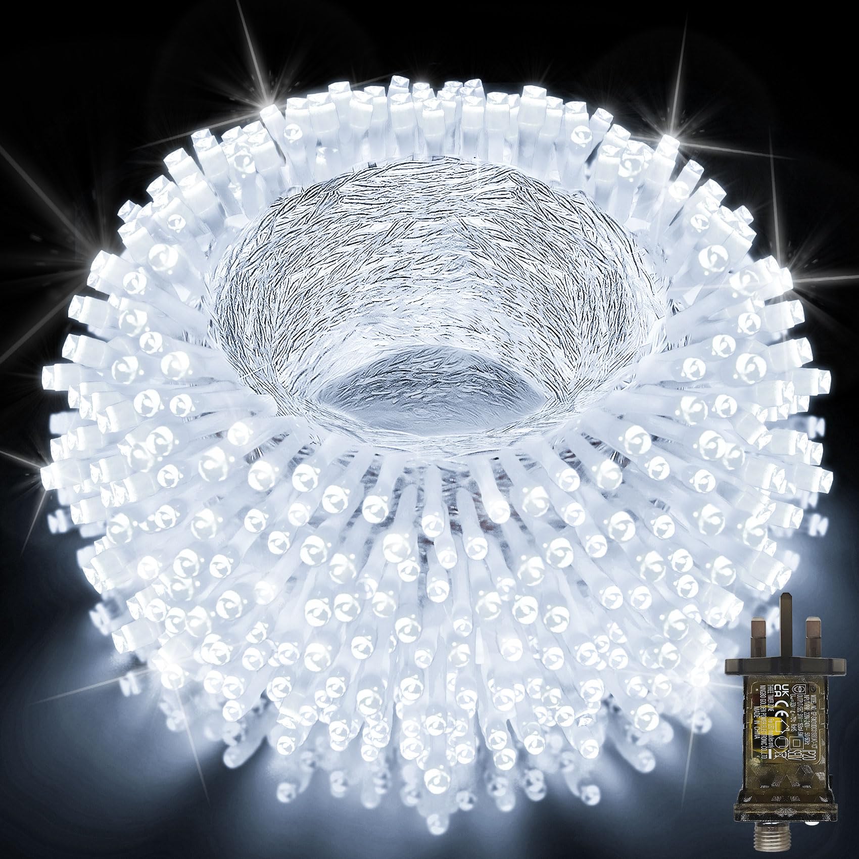 JXLEDAYY 200 FT 500 LED Christmas Tree Lights Outdoor Decorations Fairy ...