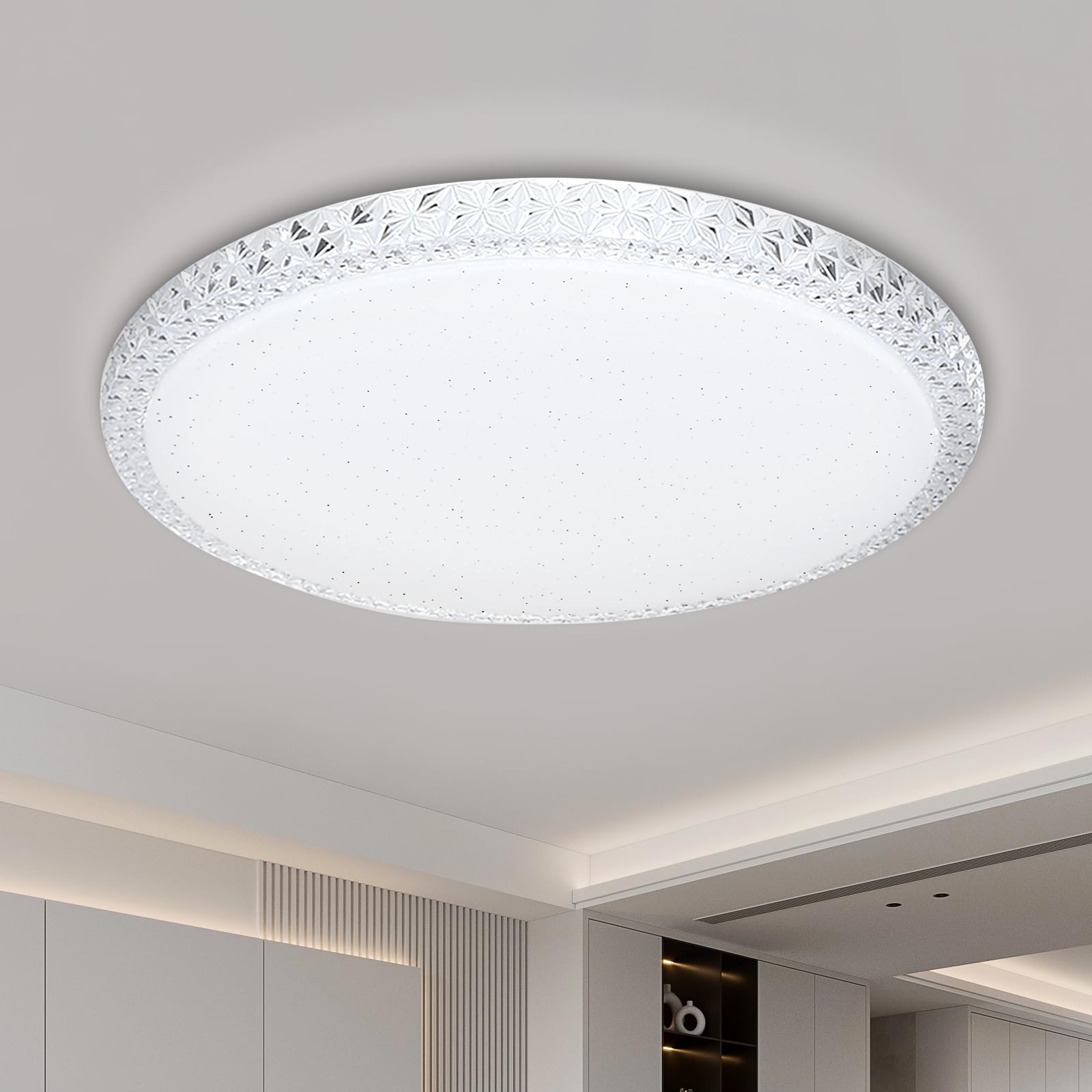 VIPMOON LED Ceiling Light 24W, Bathroom Ceiling Light, 6500K Natural ...