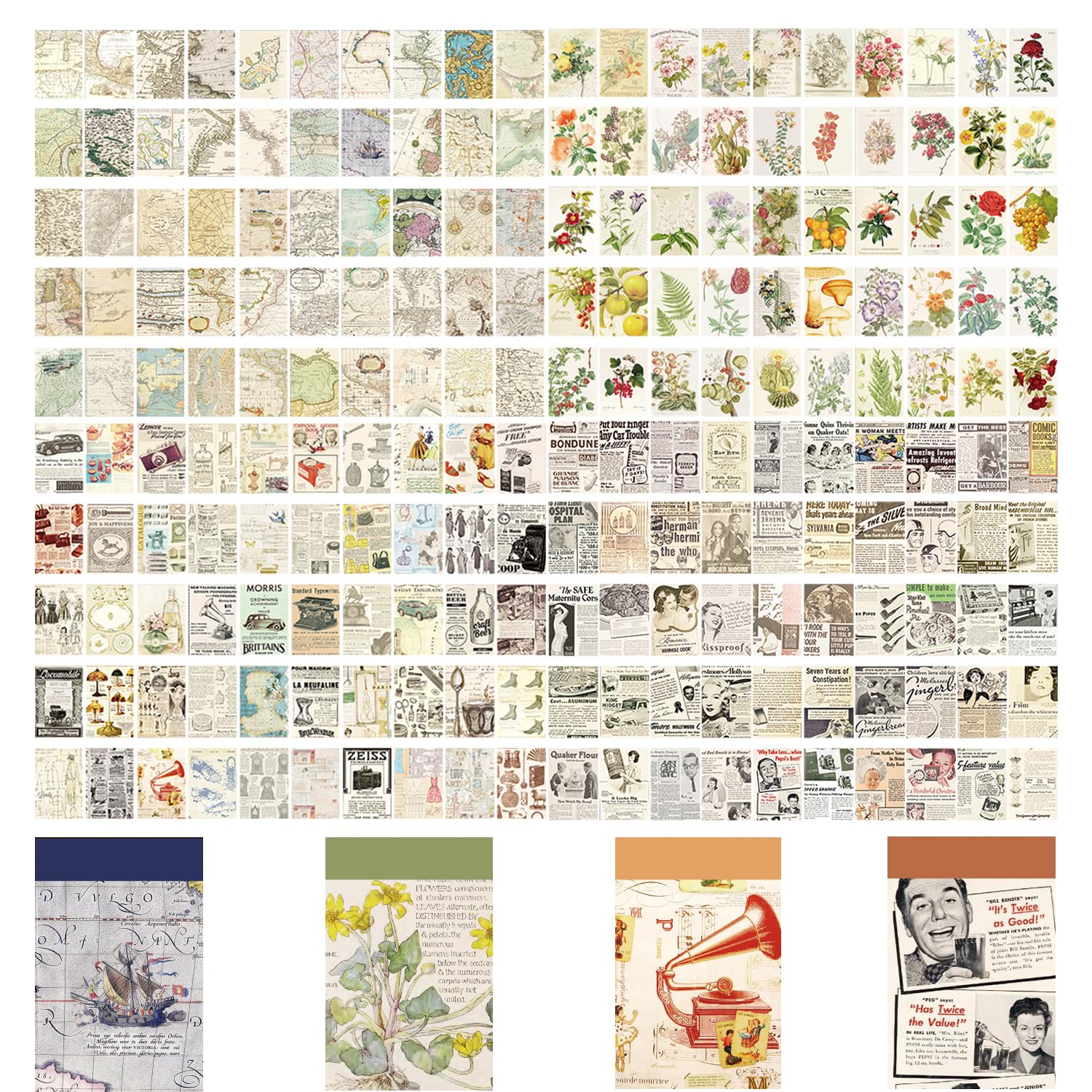 Yhuasia 400 Sheets Scrapbooking Sticker Set, Washi Sticker Set, Sticker ...