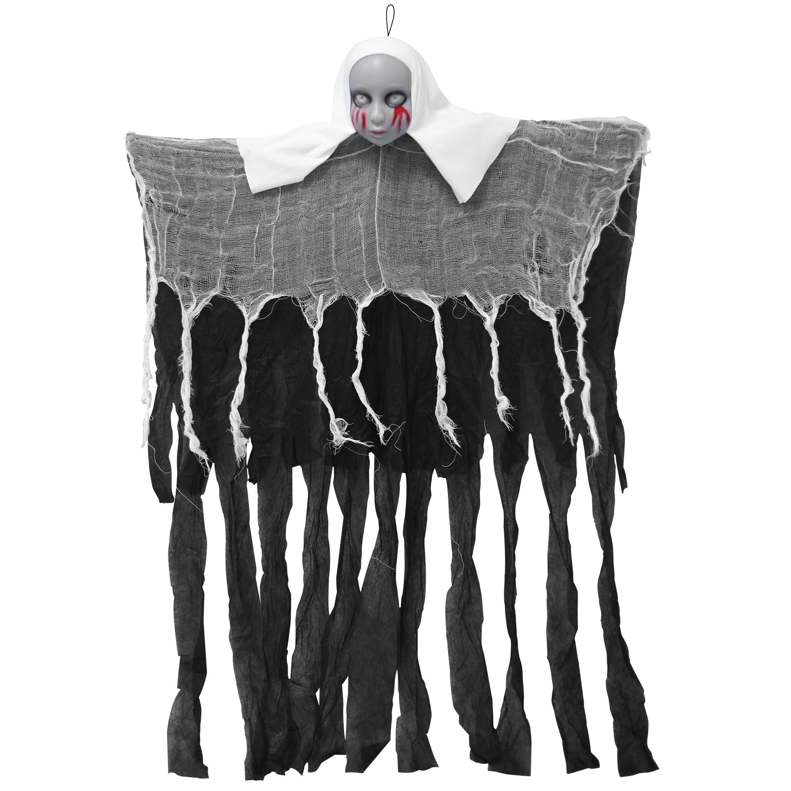ROSAUI Hanging Skeleton Halloween Decorations, 80cm Spooky Halloween ...
