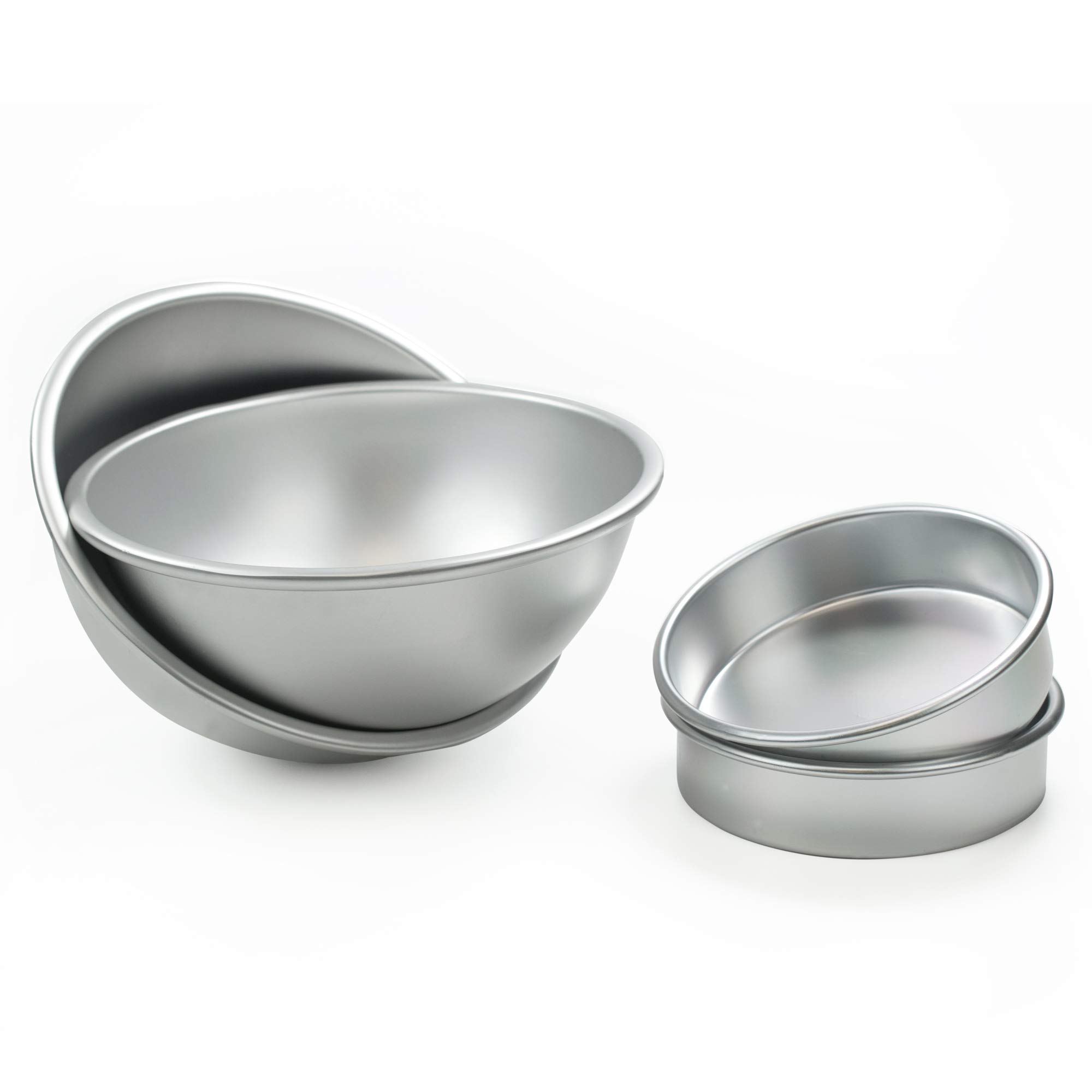 TRIXES Aluminium Ball/Hemisphere/Dome Cake Pan Set - Includes 2 x Half ...