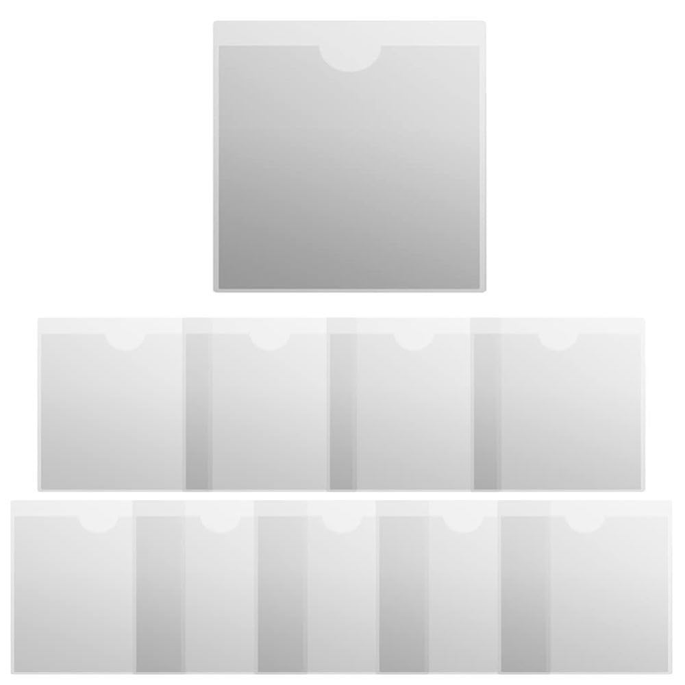 Self Adhesive Card Pockets,10 PCS Clear Self Adhesive Pockets Self ...