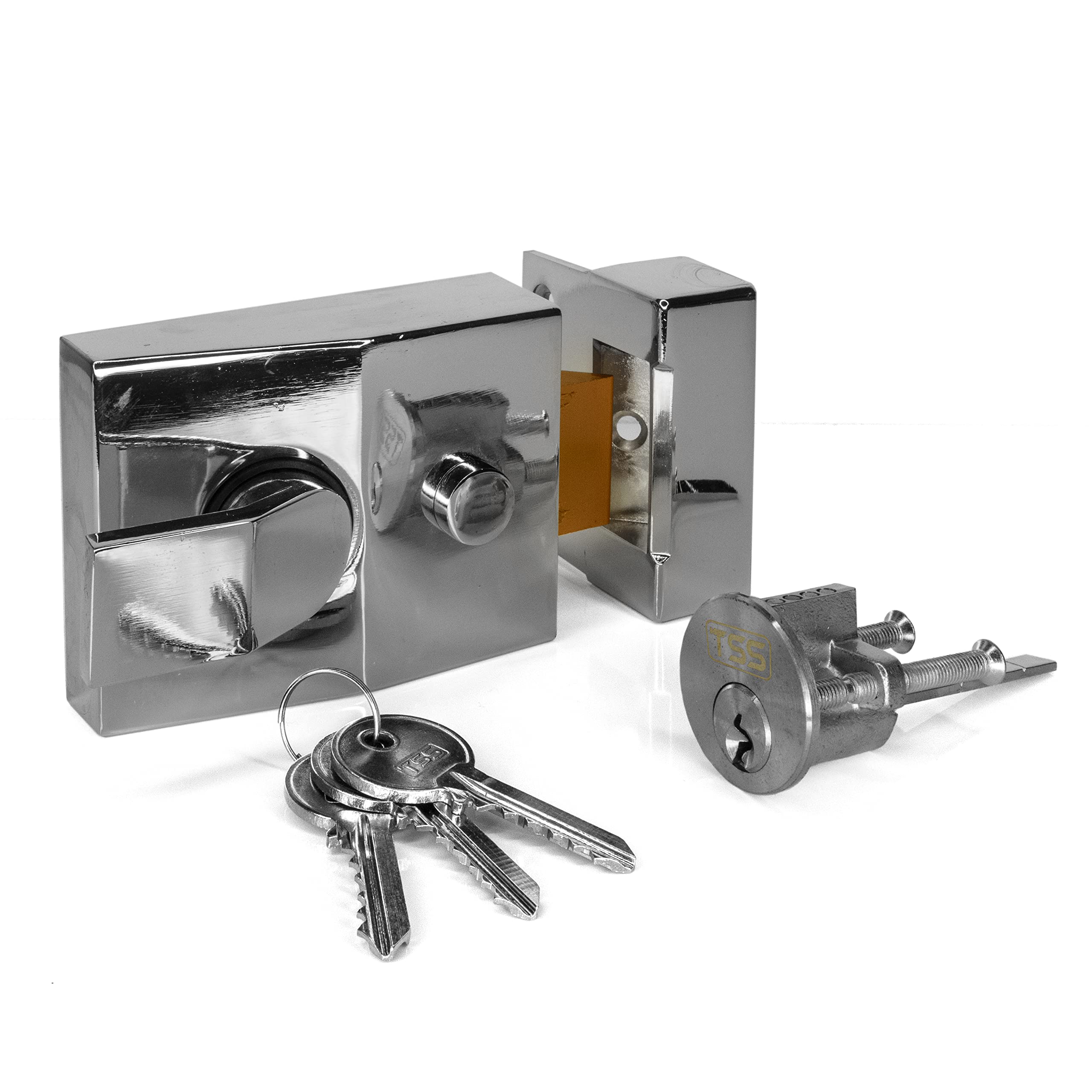UK Security Supplies Standard Deadlocking Nightlatch, 60mm Backset ...