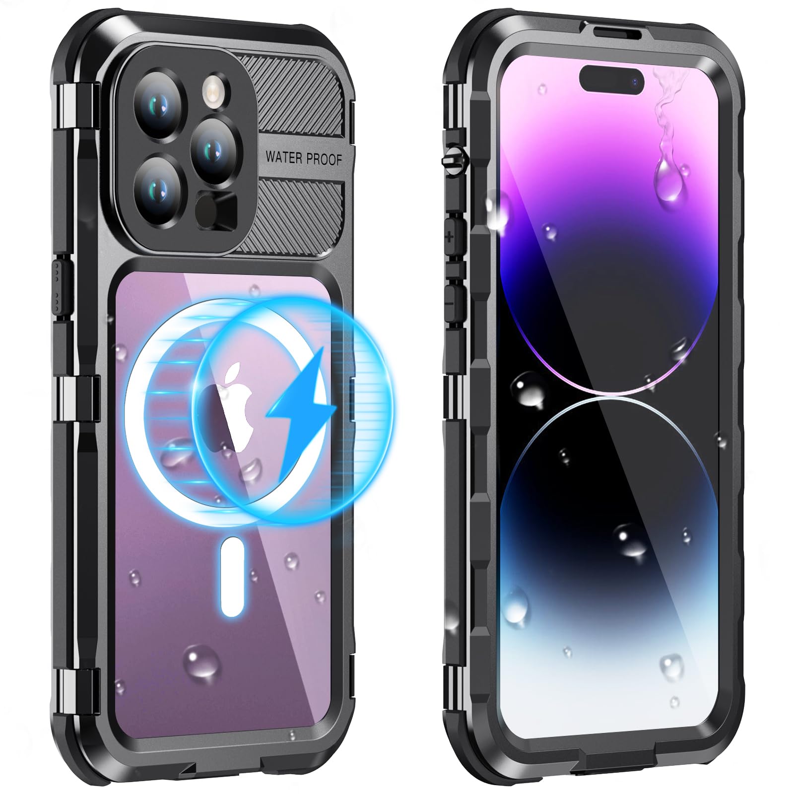 WIFORT for iPhone 14 Pro Max Metal Case Waterproof Shockproof with ...