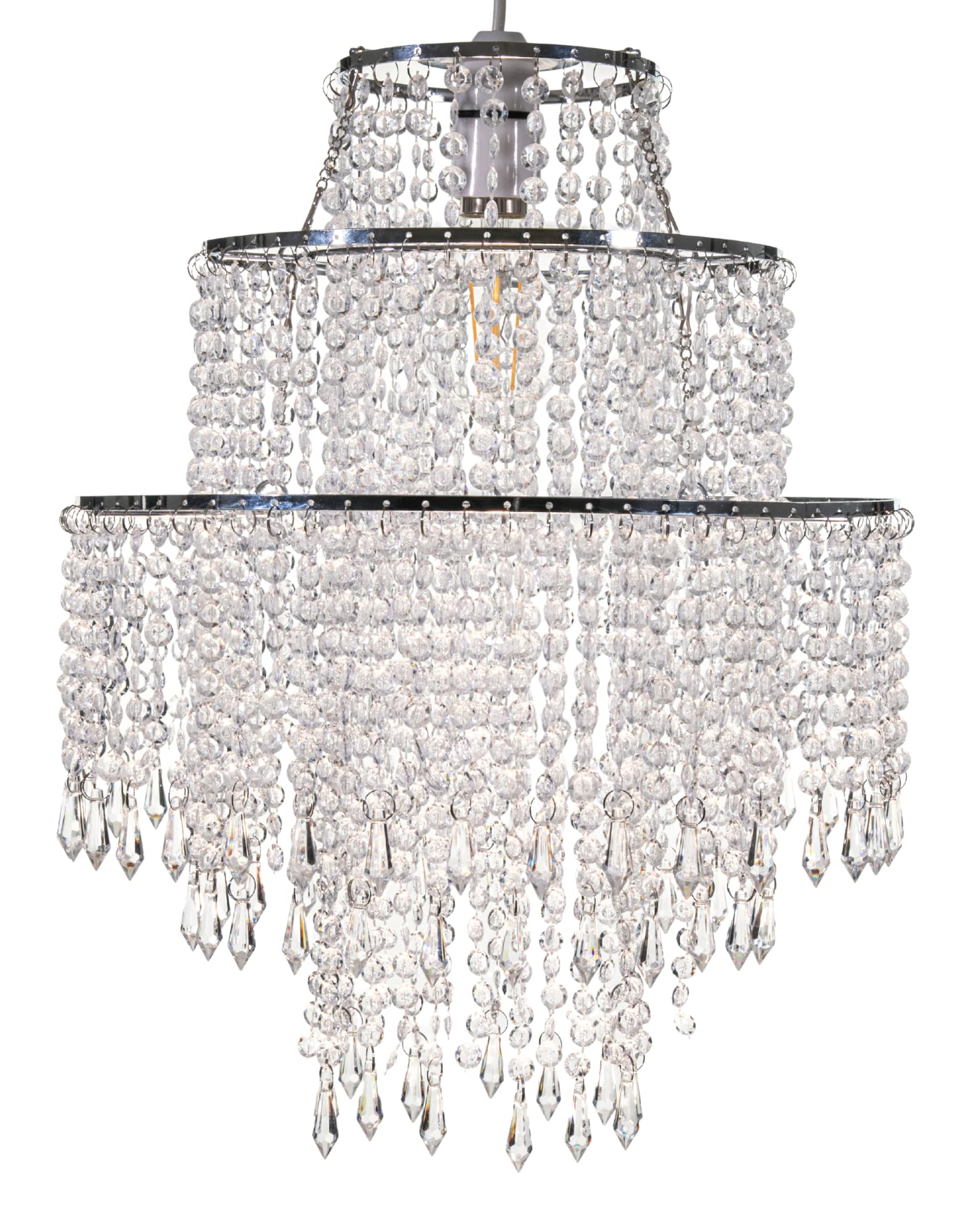 Giggi 3-Tier Clear Chandelier Light Shade | Lamp Shade for Pendant ...