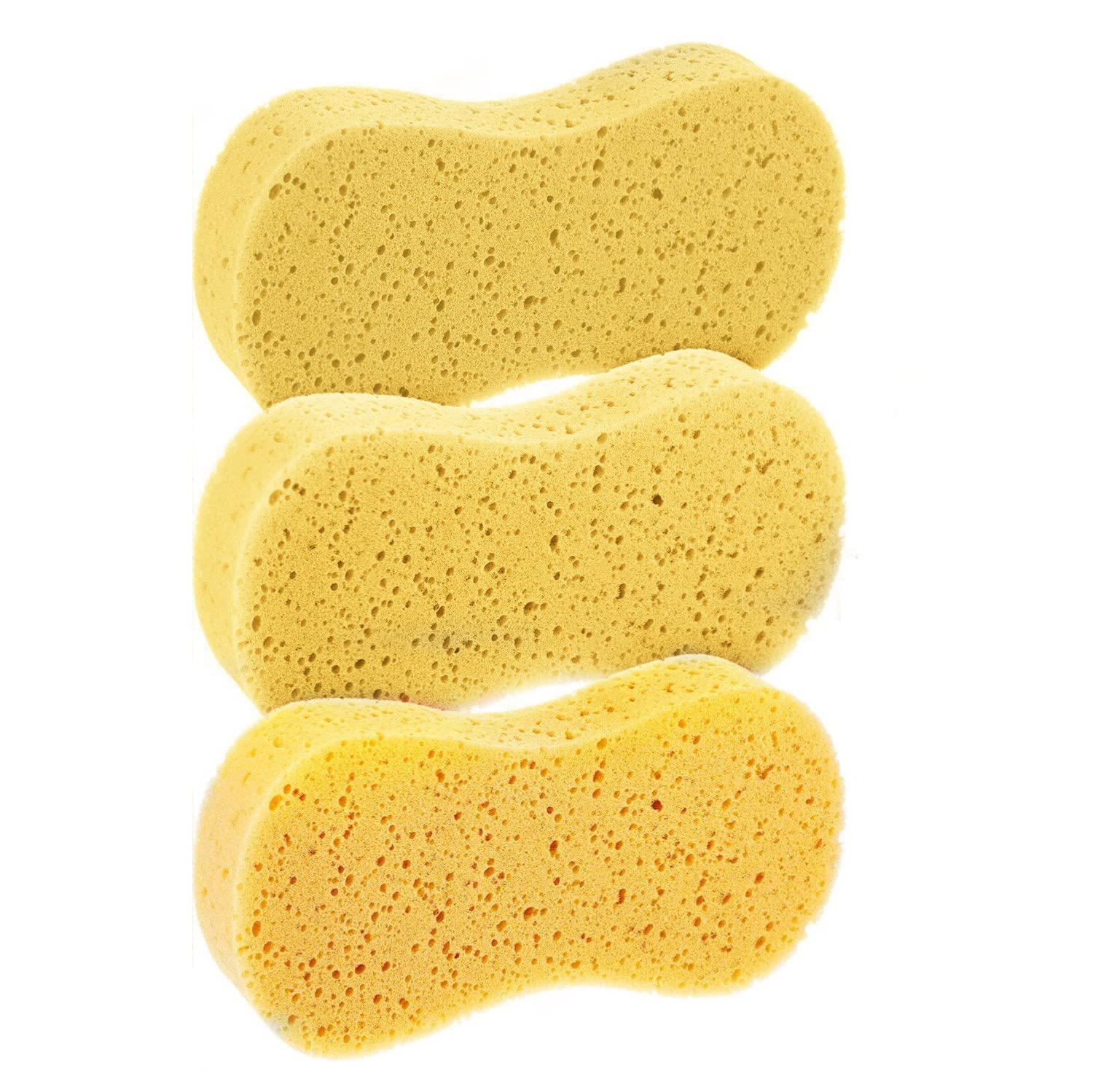 Voarge 3 Pcs Sponges For Car Cleaning, Thick Foam Sponges Easy Grip ...