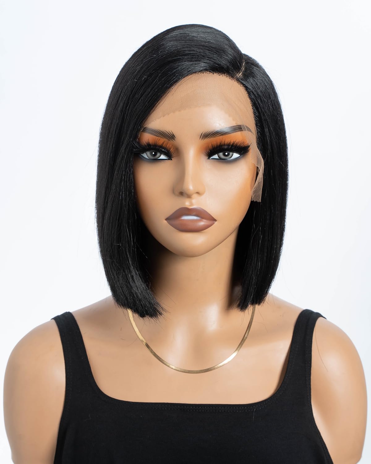 Style Icon Lace Front Bob Wigs Side Part Short Bob Wig with Hand-Tied ...