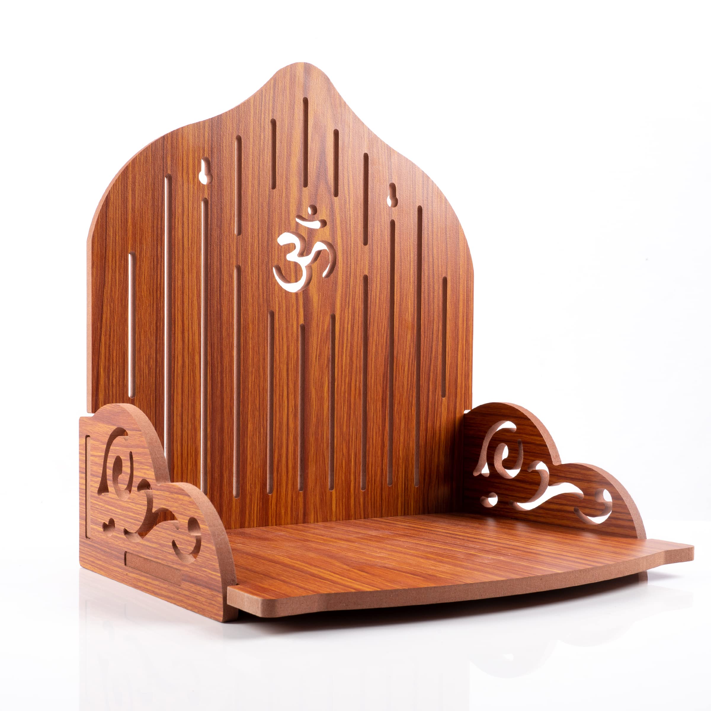 Wooden Wall Mounted Hanging Table top Temple Pooja Mandir God Stand ...