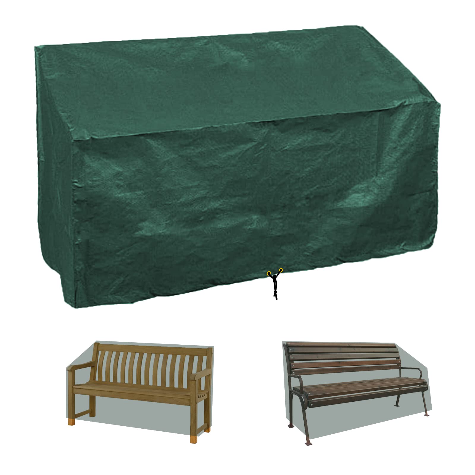 RICHIE Garden Bench Covers Waterproof, Outdoor Patio Bench Cover 4 ...