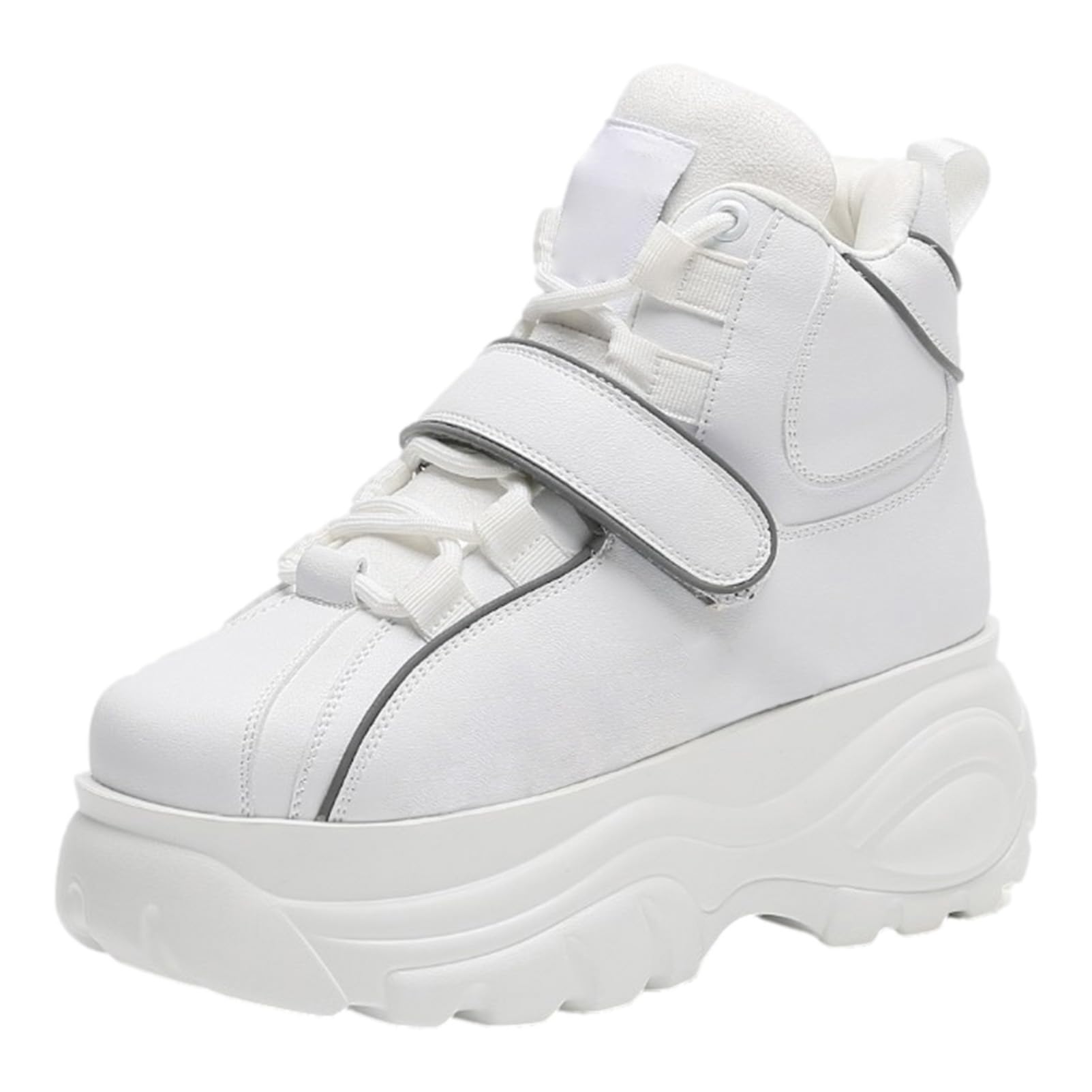 Jamron Women's Goth Punk High Top Platform Chunky Trainers Lace Up ...