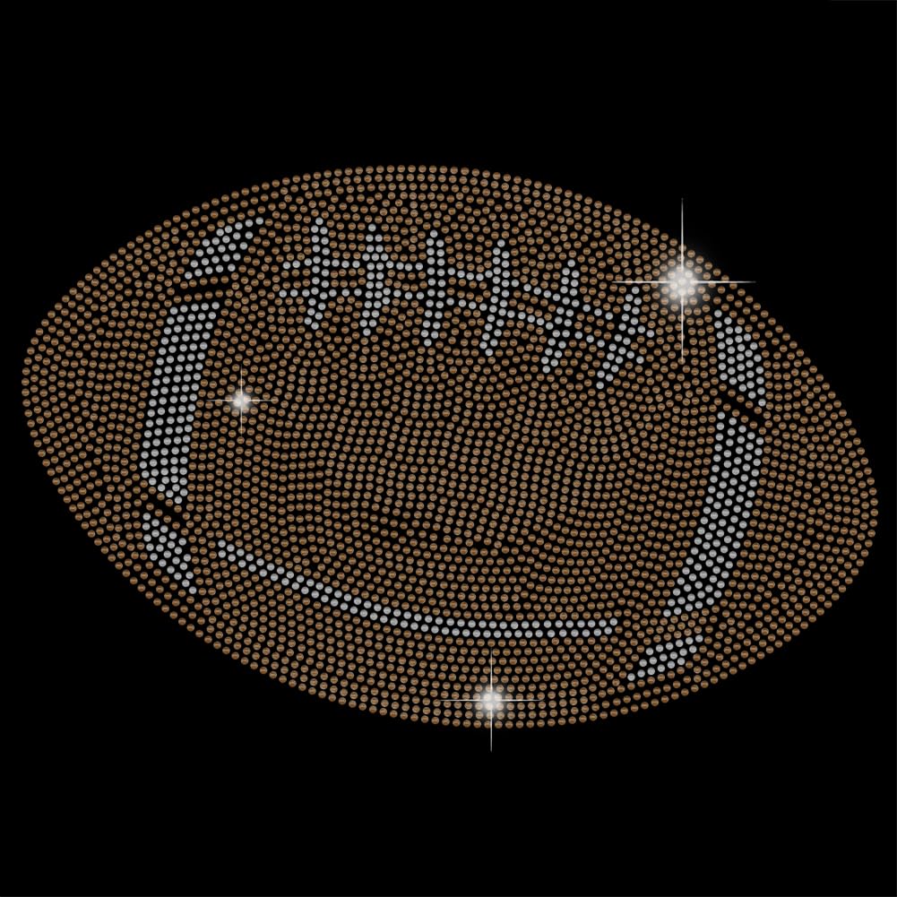 SUPERDANT Iron on Rhinestones Rugby Heat Transfer Decal American ...