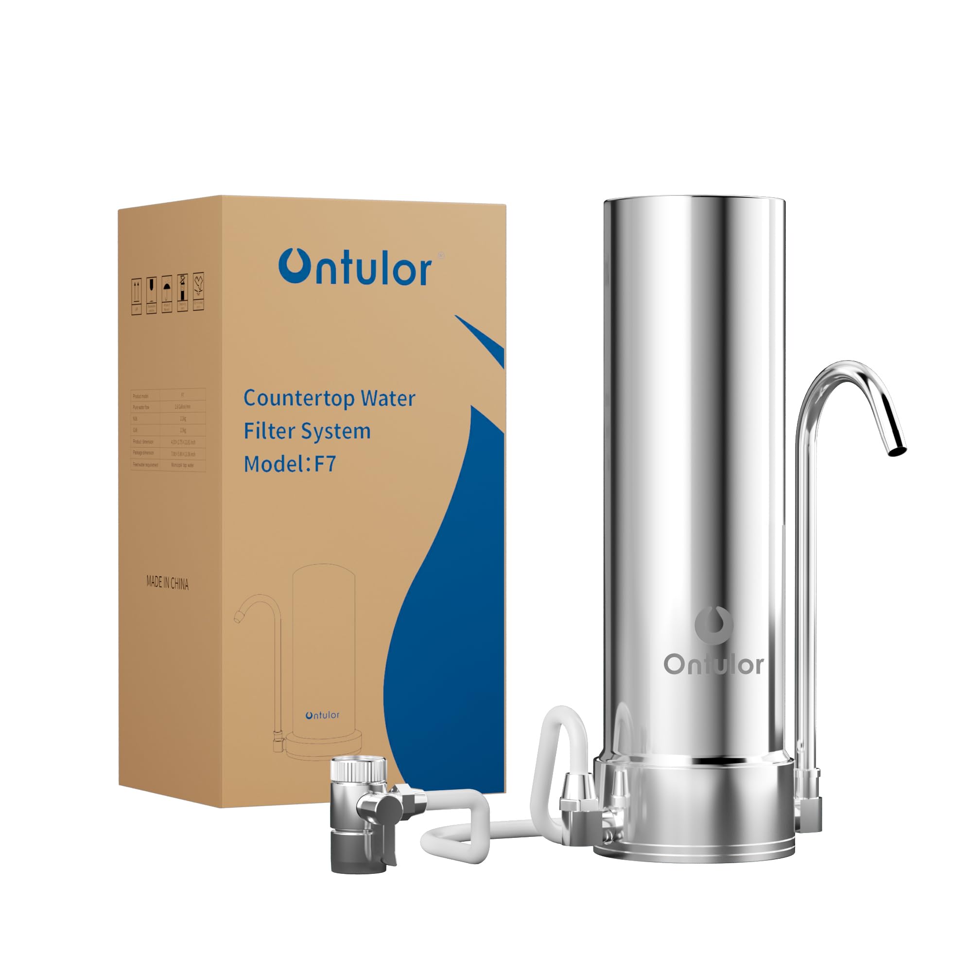 Ontulor Countertop Water Filter System- 5-Stage Stainless Steel Faucet ...