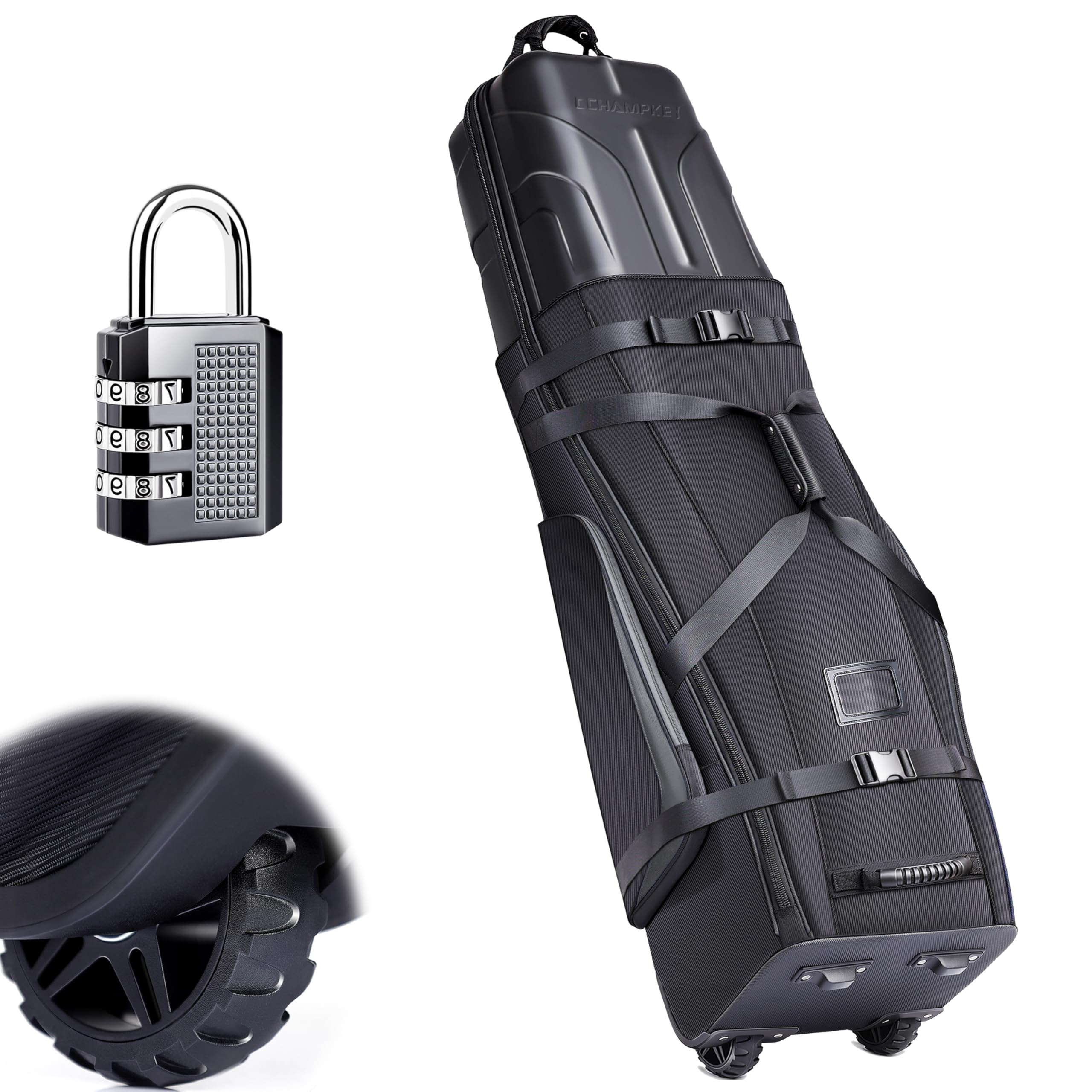 CHAMPKEY 4.0 High Performance Golf Travel Bag with Sturdy Plastic Hard ...