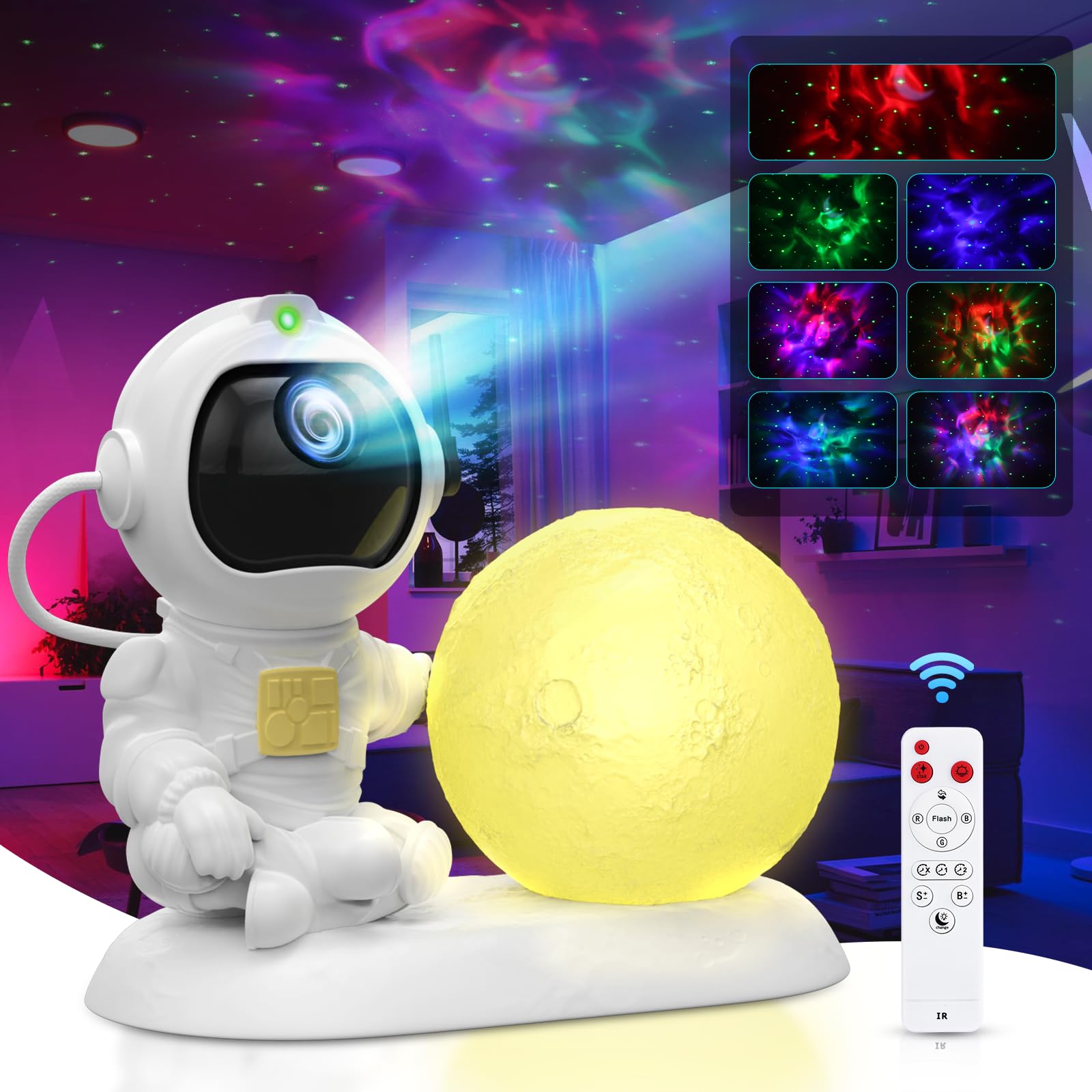 VUENICEE Astronaut Galaxy Projector, Nebula Projector, Astronaut ...