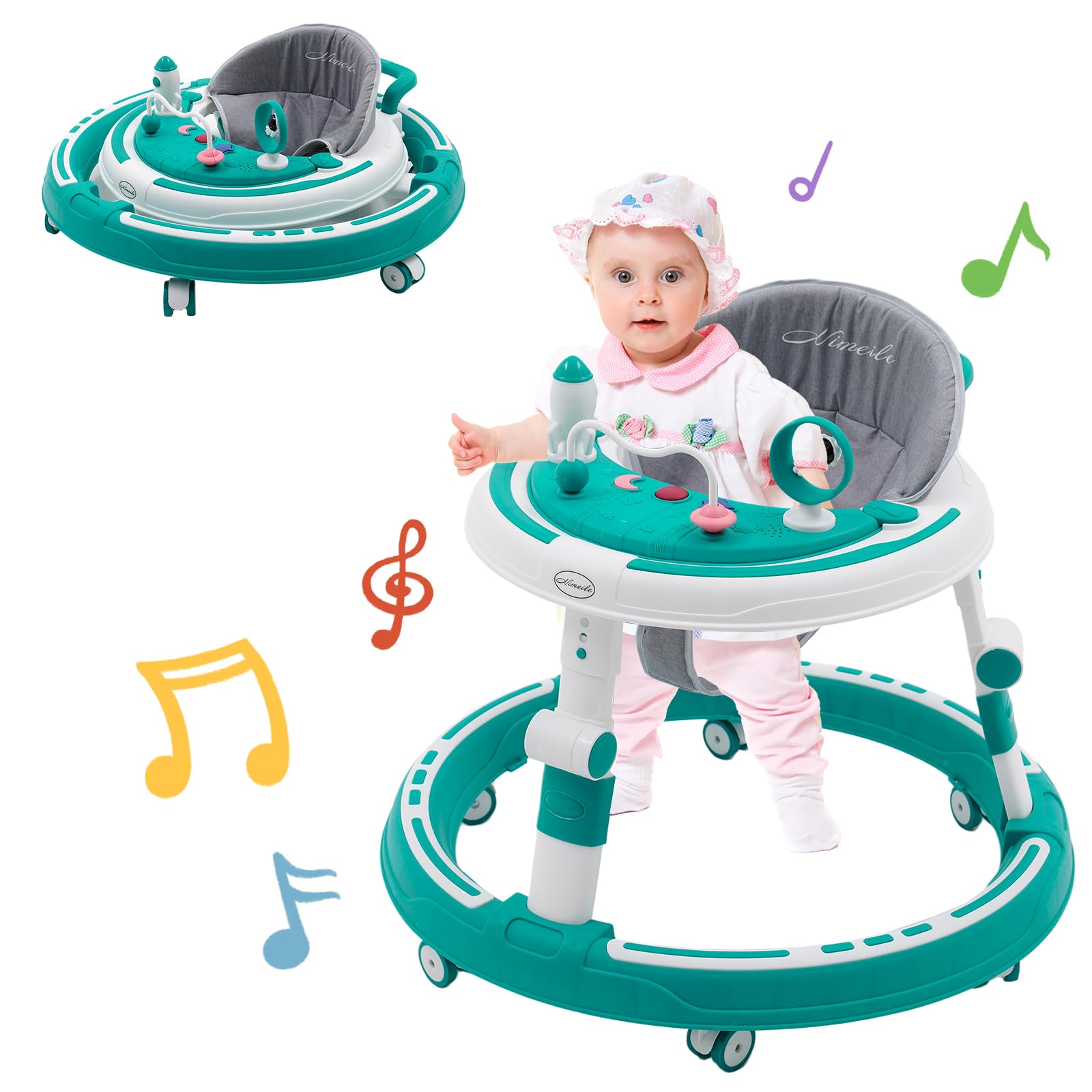 Forroby 3 in 1 Baby Walker,Height Adjustable,Multifunctional Foldable ...