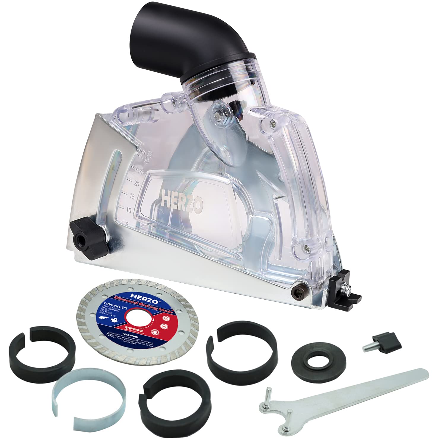 Dust Extraction Cutting Guard,HERZO Cutting Dust Shroud with Diamond ...
