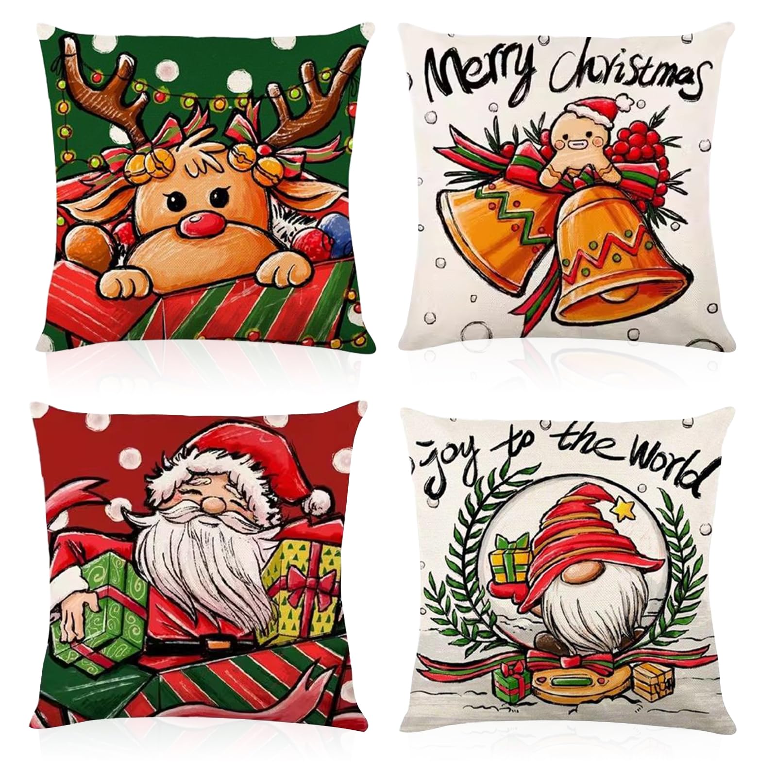 Mixed Box of Home & Kitchen including Bekecidi 4 Pack Christmas Cushion Covers, Linen Square ...