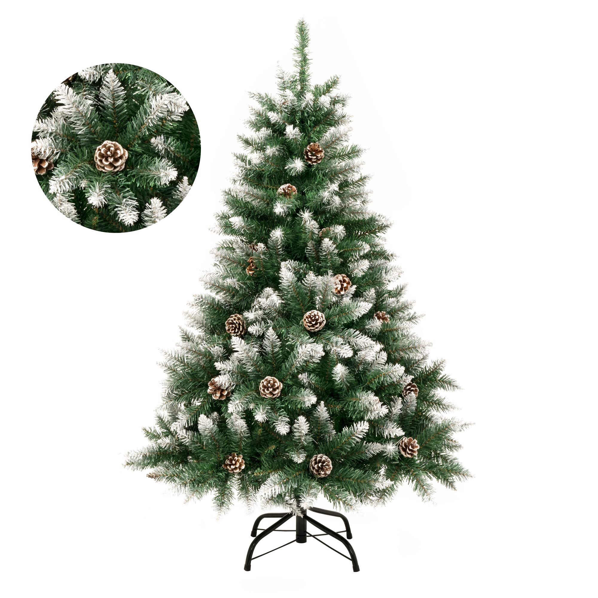 GIGALUMI 120cm/4ft Fold-Out Artificial Christmas Tree Retractable Xmas ...