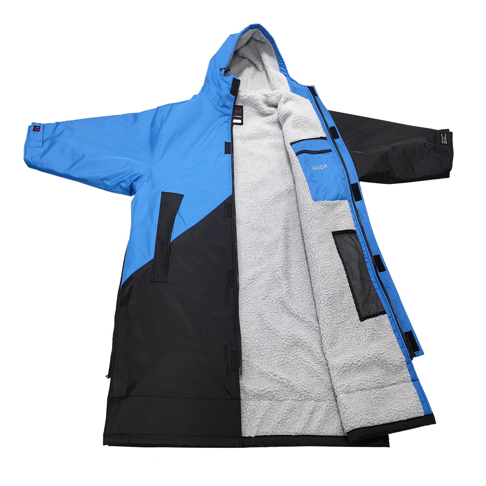 Waterproof Oversize Swimming Changing Robe, Adult Windproof Hooded Surf ...